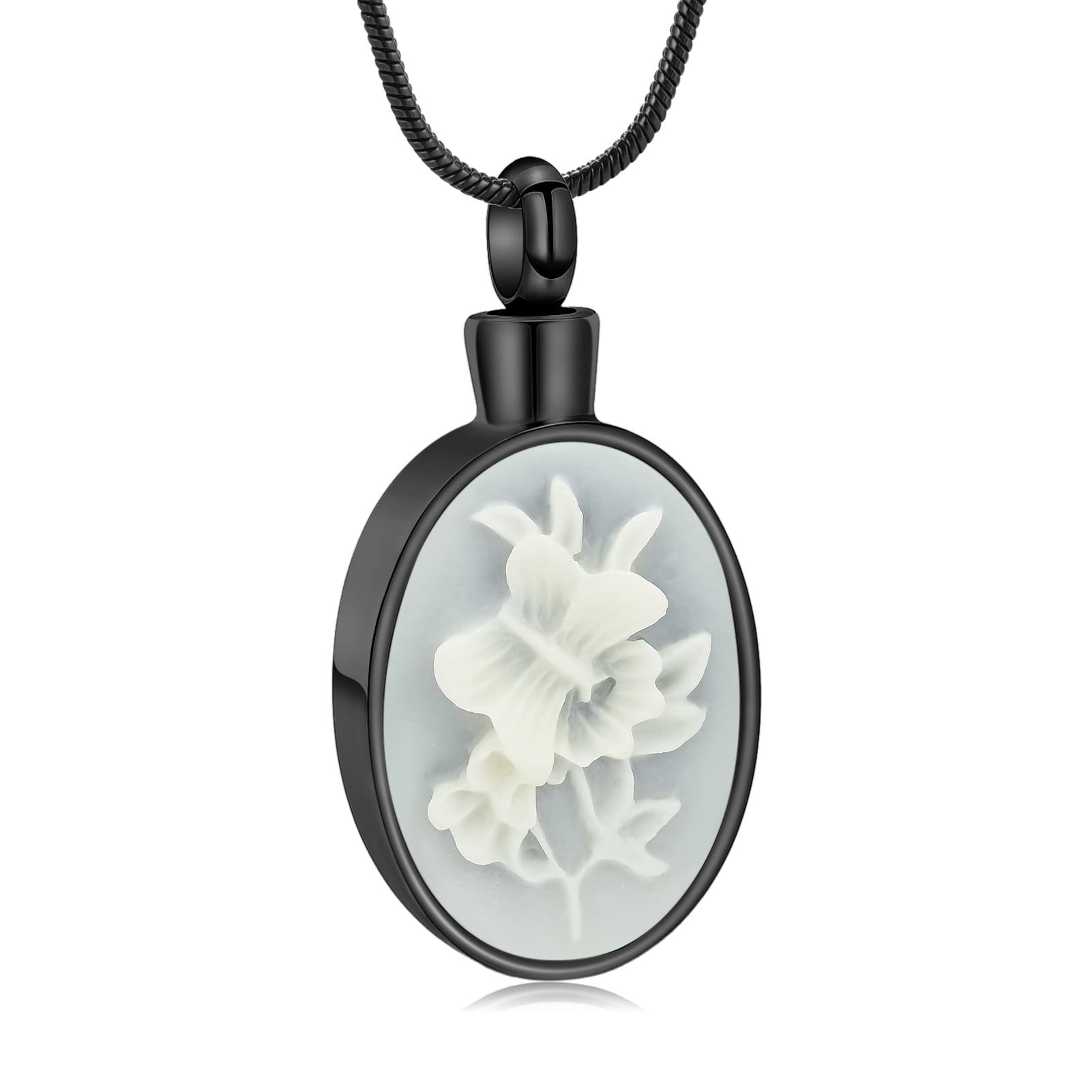Lotus flower Keepsake Locket Necklace Hold Mini Memorial Ashes Urn ...