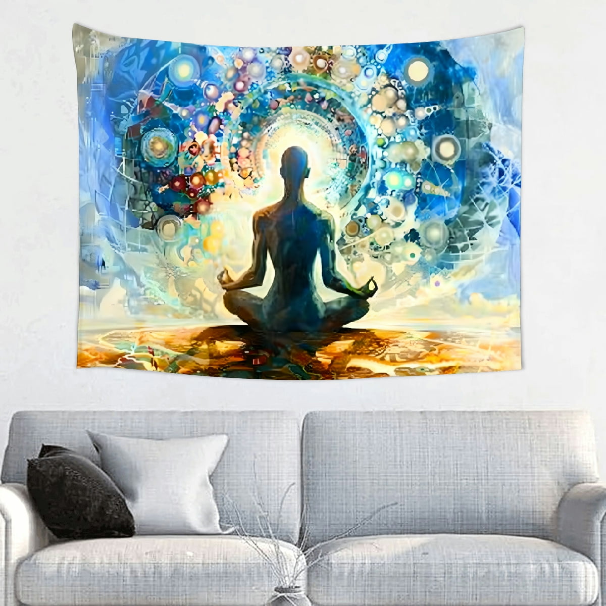 Lotus position Tapestry and wall decoration, 100% Polyester for Living ...