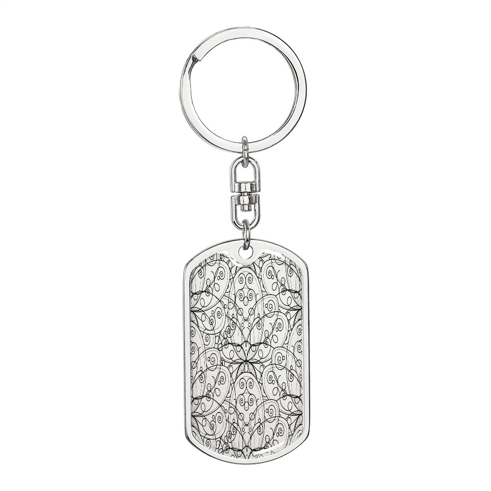 Lotuses Flower Design Stainless Steel or 18k Gold Premium Swivel Dog ...