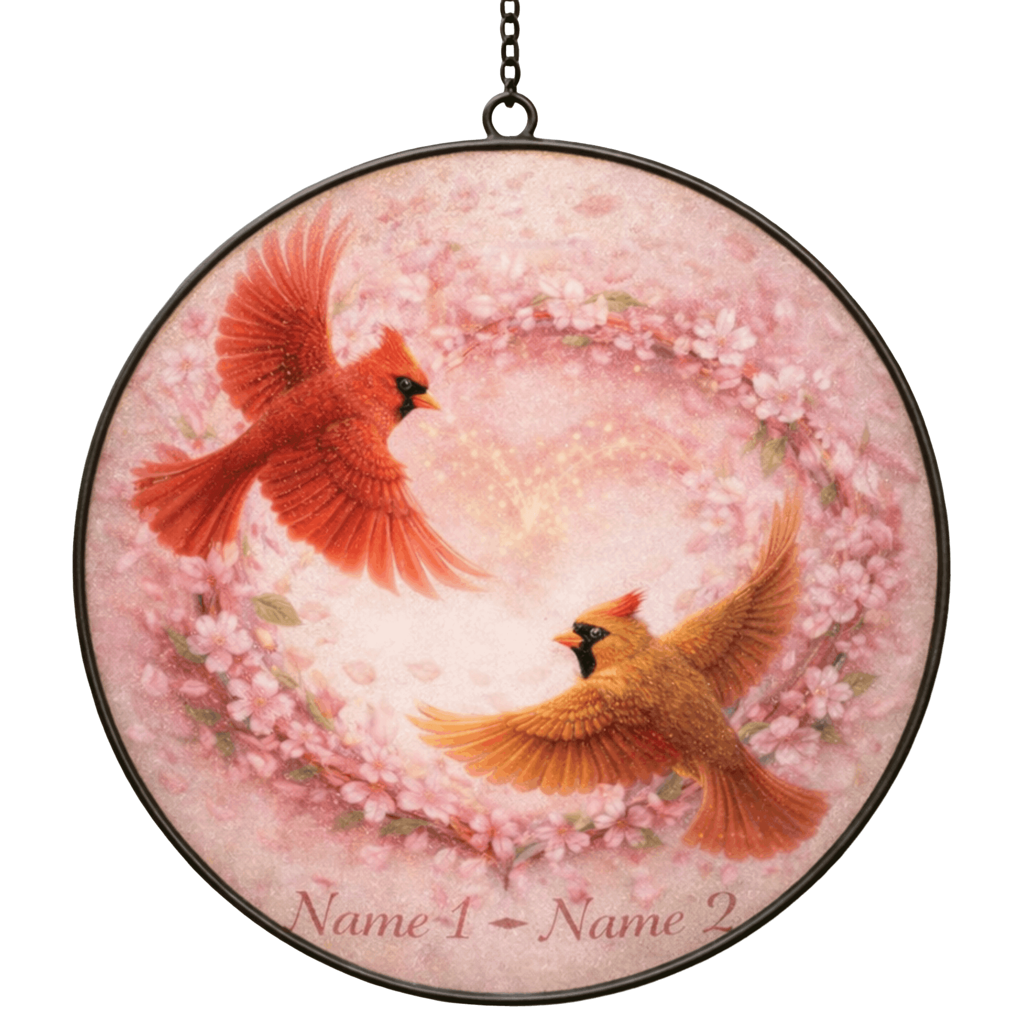 Lotusprint LLC 2D Print Cardinal Couple Valentine's Custom Shape Window ...