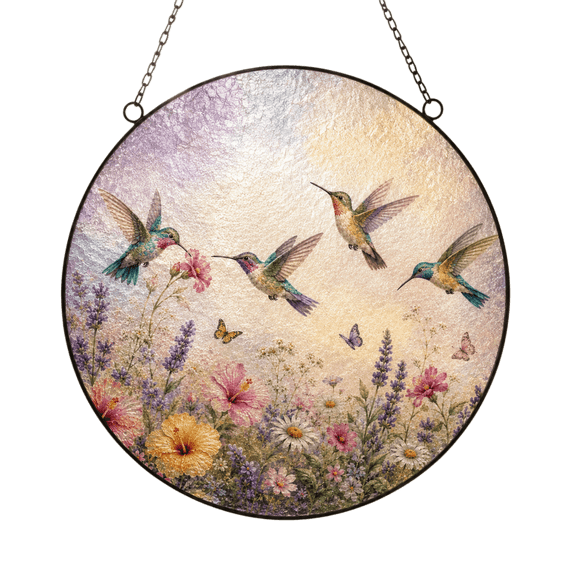 Lotusprint LLC 2D Print Hummingbird Wildflower Custom Shape Window ...