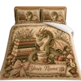 Lotusprint LLC 2D Print Personalized Dragon Bedding Set (104x88 ...
