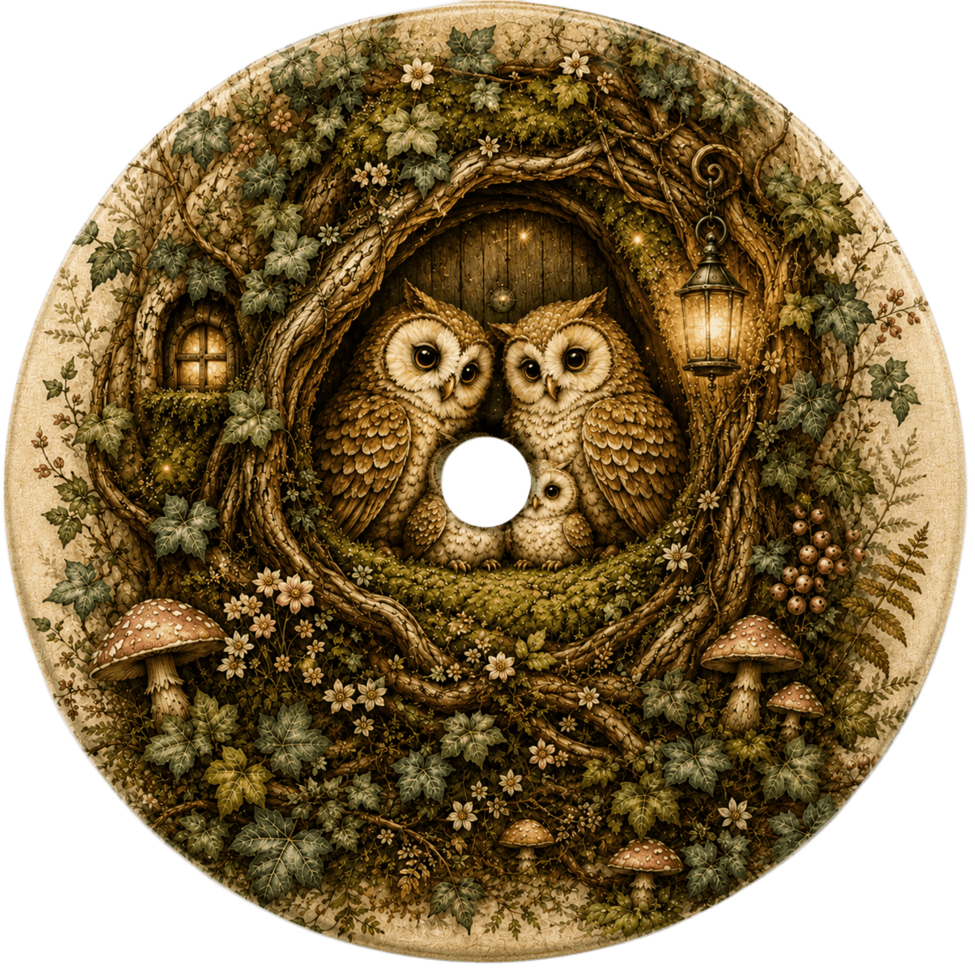 Lotusprint LLC 2D Print Personalized Owl Family Spare Tire Cover With ...