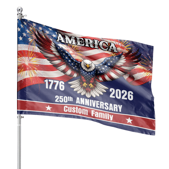 Lotusprint LLC Personalized Family Name America 250th Anniversary Eagle ...