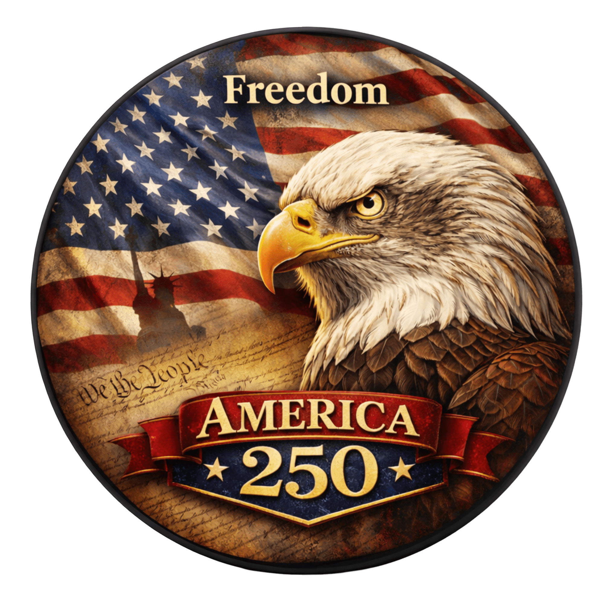 Lotusprint LLC US 250th Anniversary Eagle Spare Tire Cover Without ...