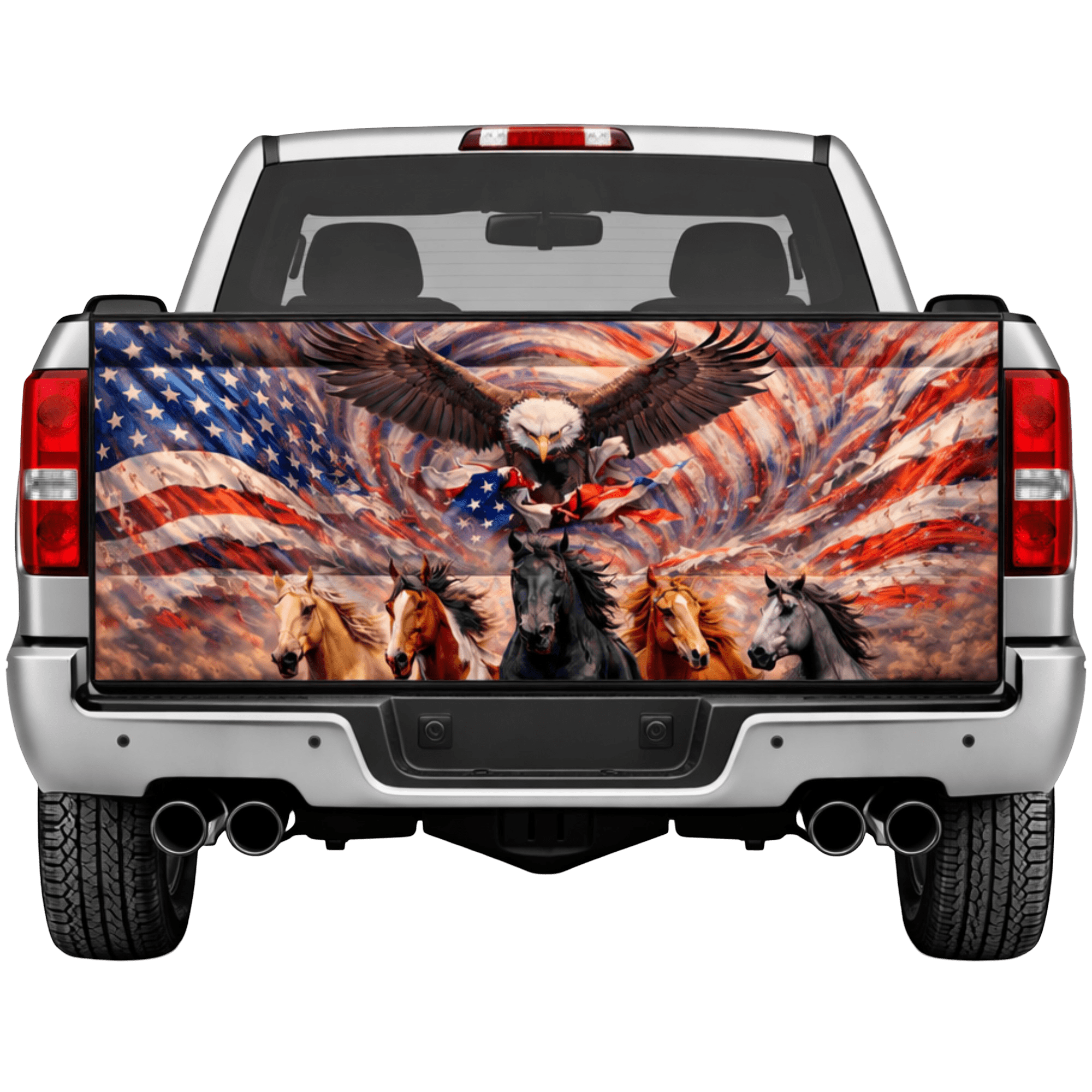 Lotusprint LLC USA Eagle Horse Tailgate Wrap 2 Sizes (26"x66 ...