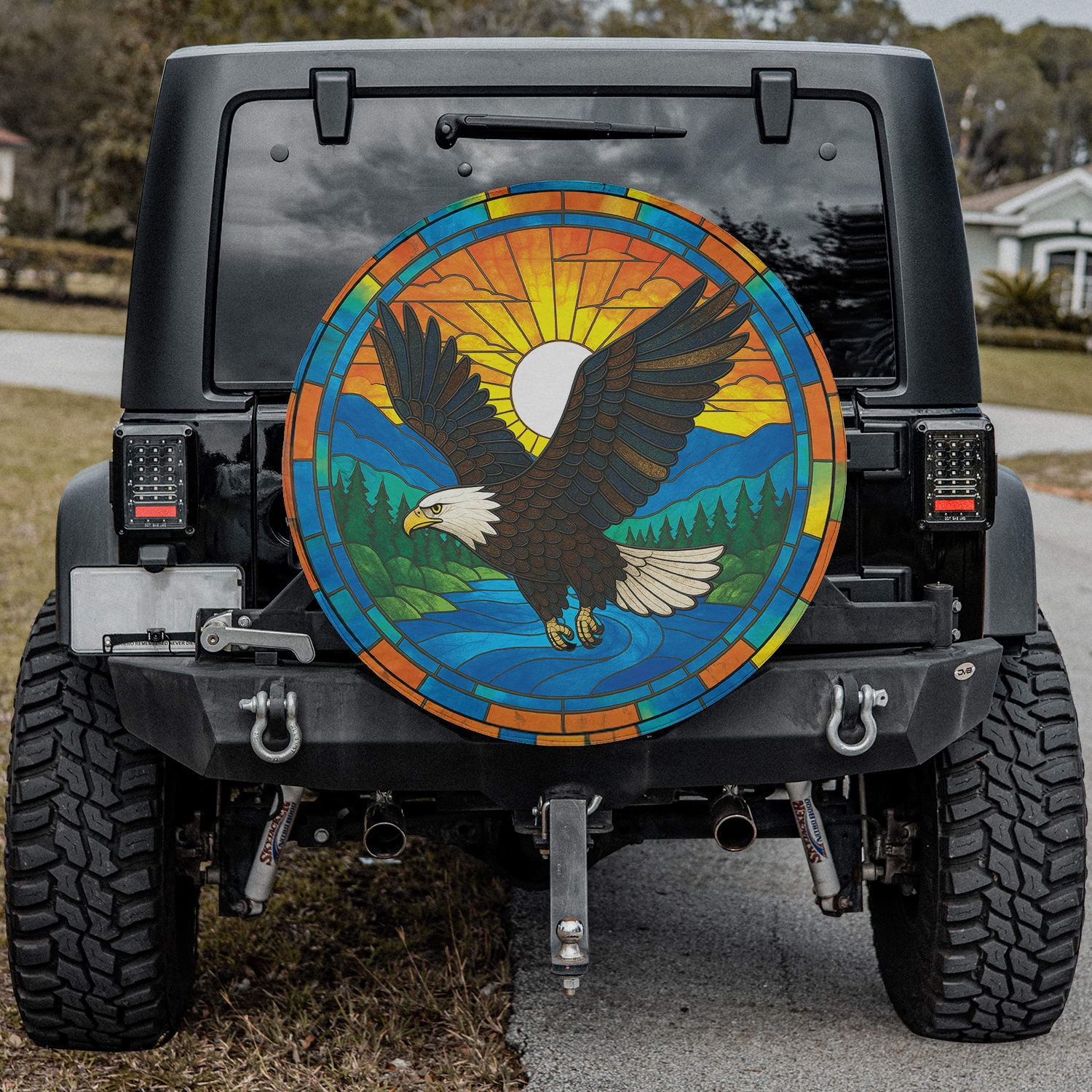 Lotusprinthandmade 3D Bald Eagle Spare Tire Cover With Backup Camera ...