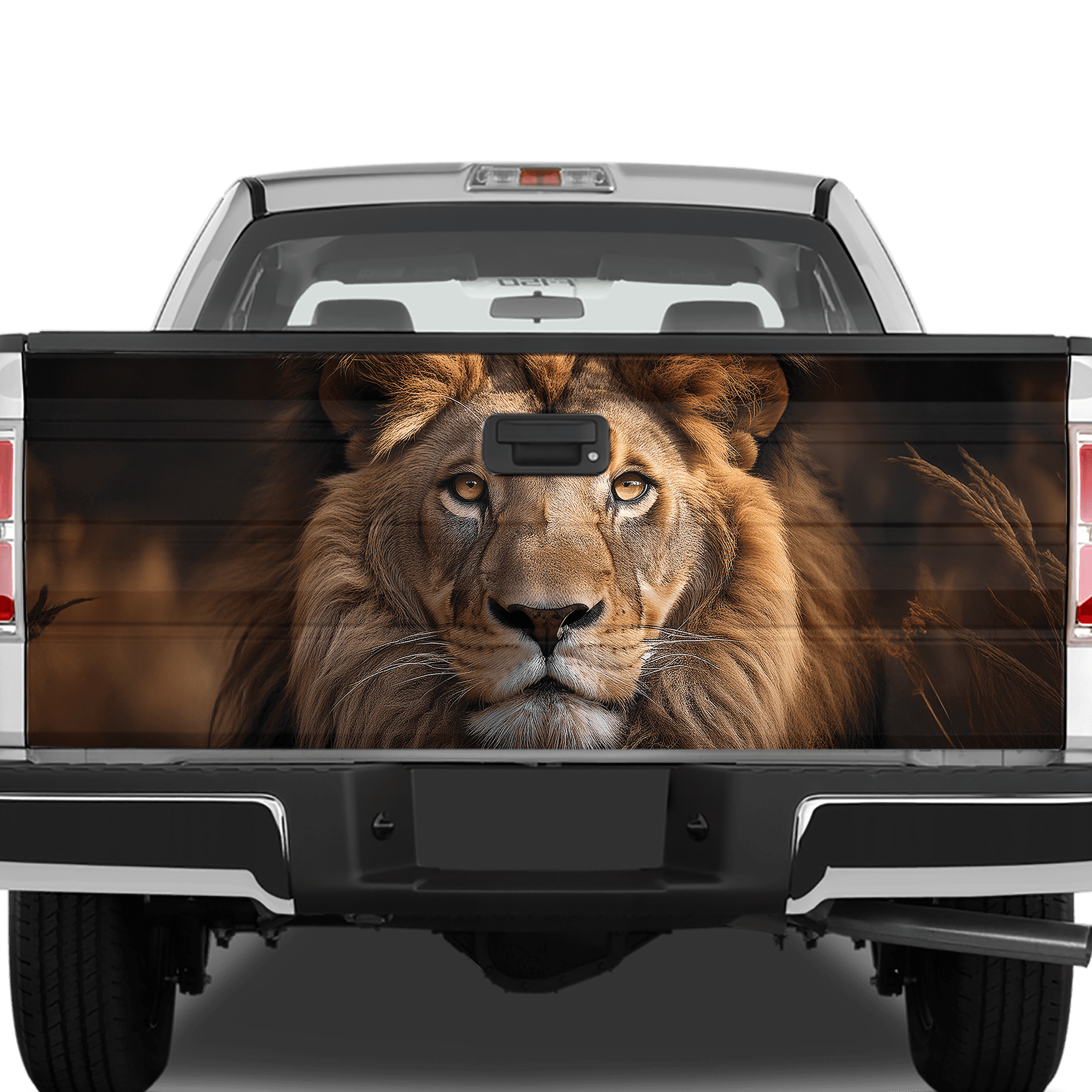 Lotusprinthandmade 3D Brave Lion Tailgate Wrap 2 Sizes (26"x66"), Bold ...