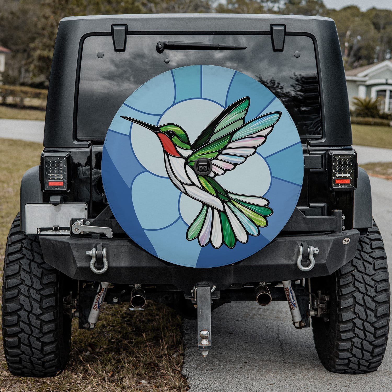 Lotusprinthandmade 3D Hummingbird Spare Tire Cover Without Backup ...