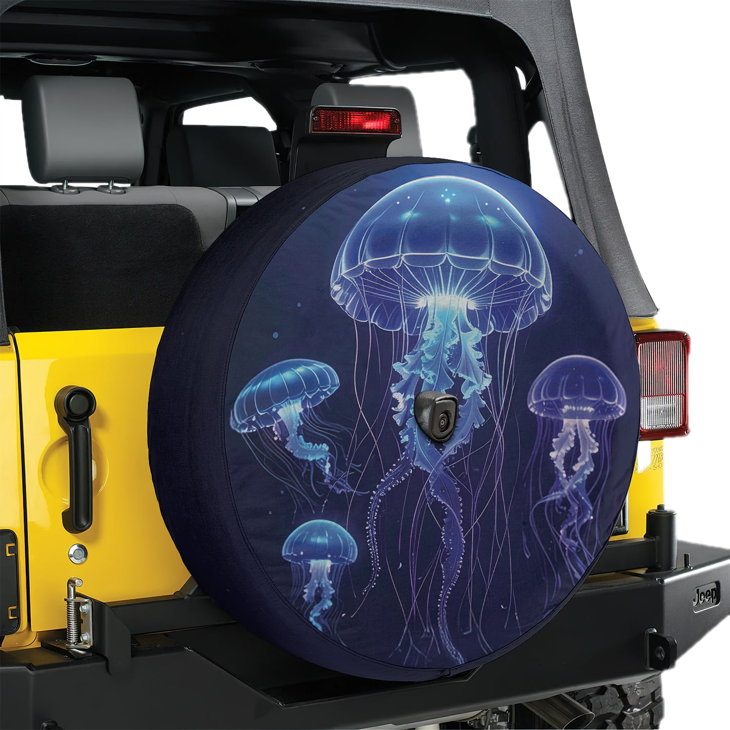 Lotusprinthandmade 3D Jellyfish Spare Tire Cover With Backup Camera ...