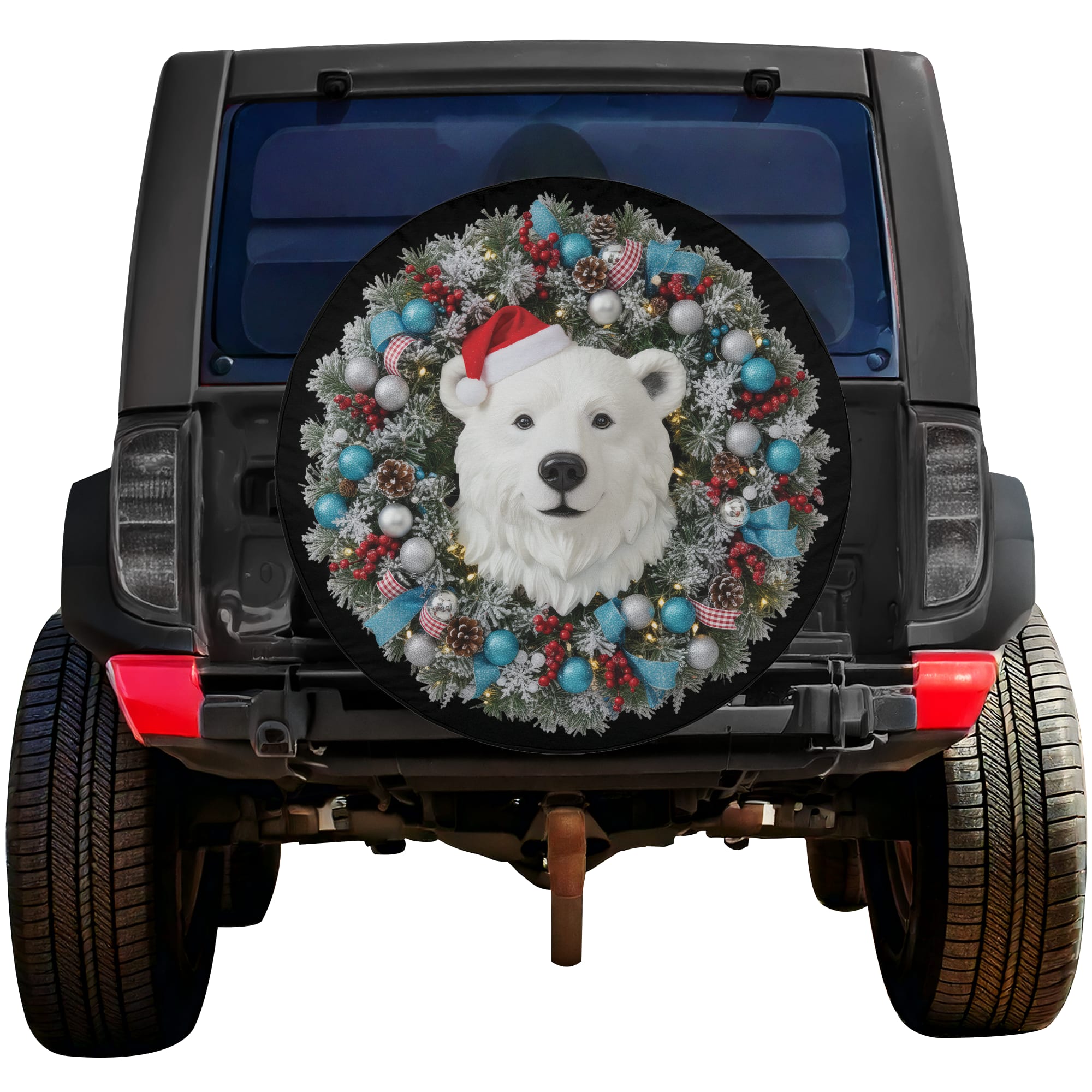 Lotusprinthandmade Adorable Polar Bear Christmas Spare Tire Cover ...