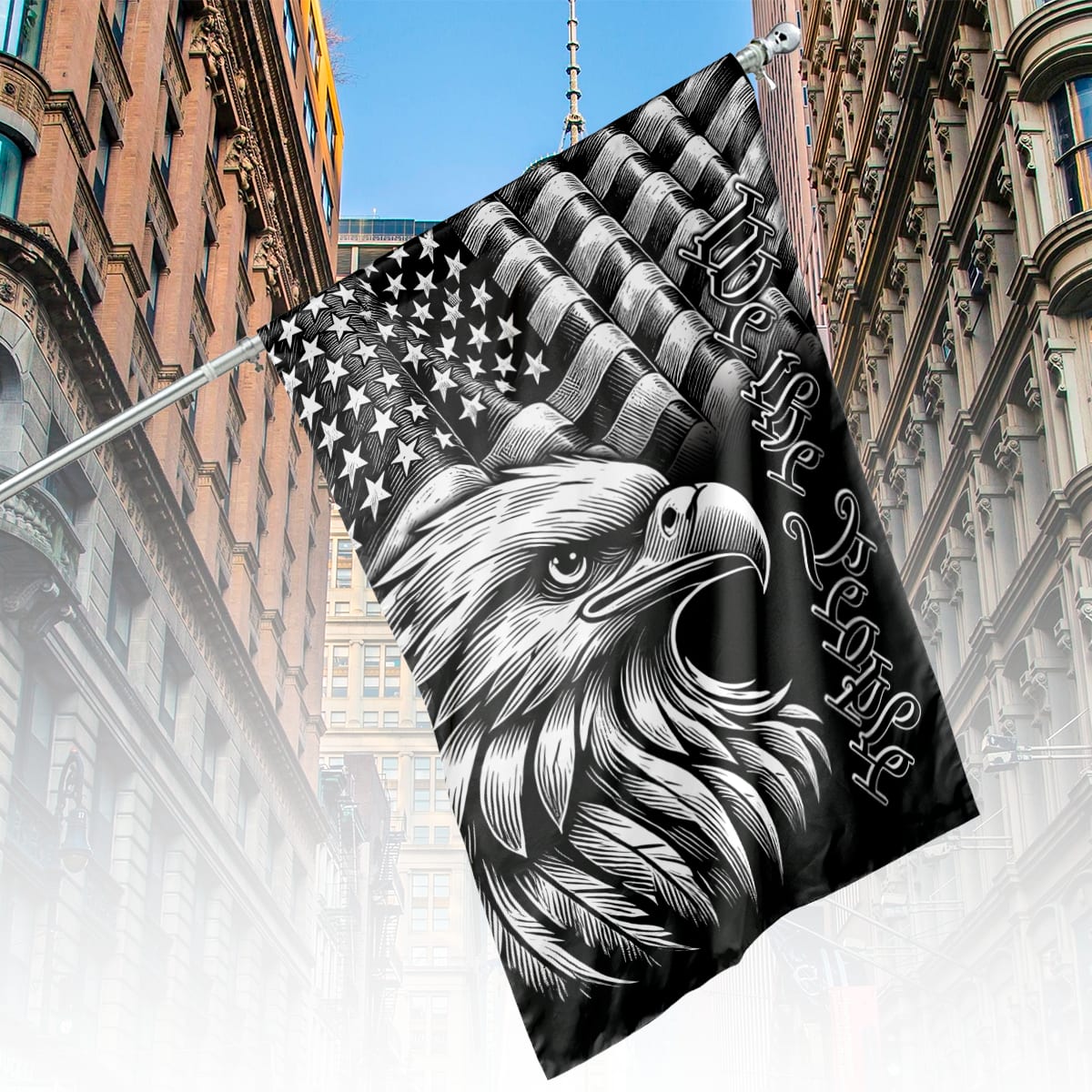 Lotusprinthandmade America Eagle Patriotic 100% Polyester Vertical ...