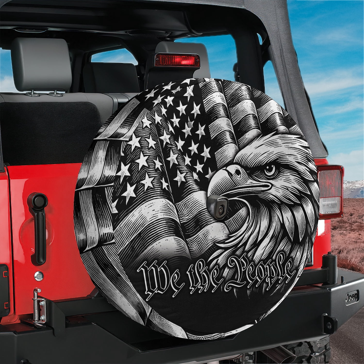 35 Inch Tire Cover With Camera Hole