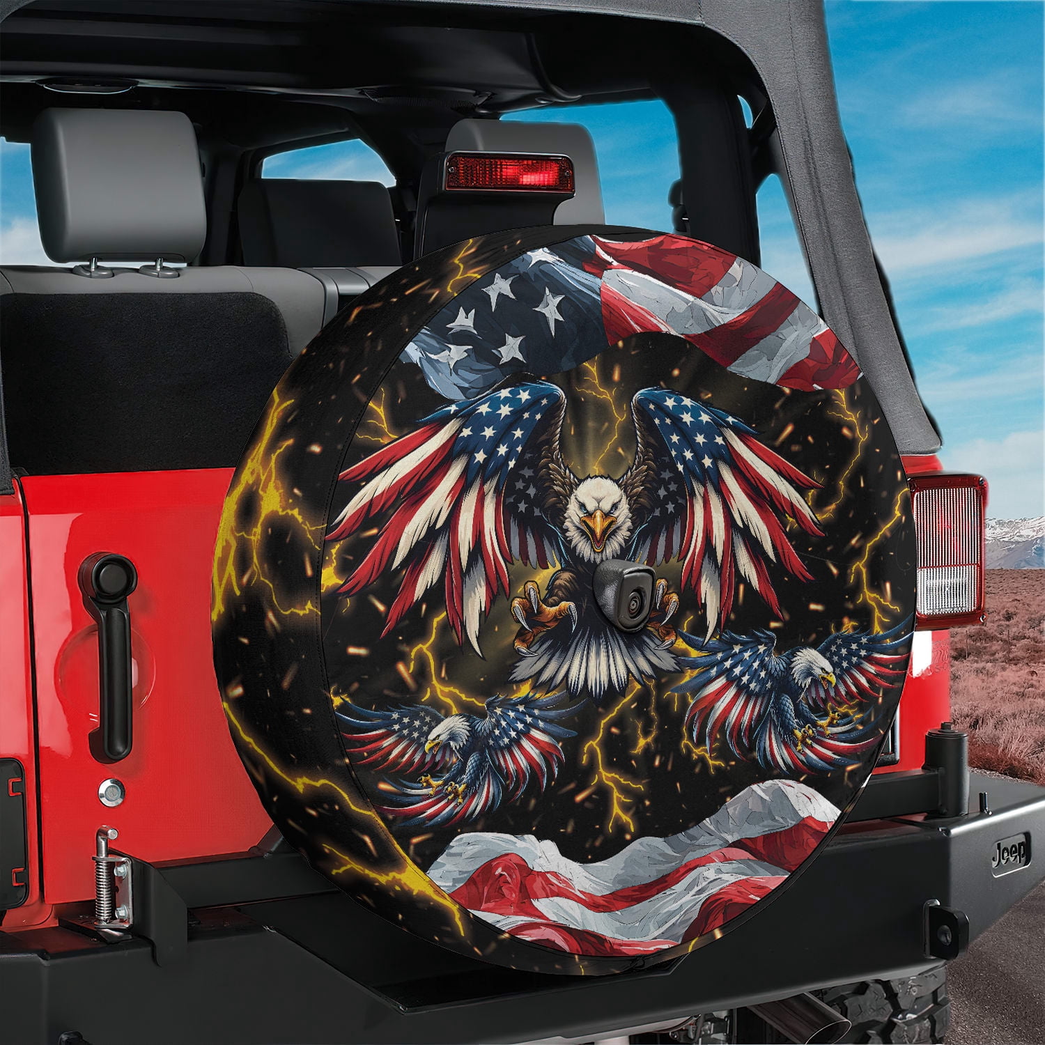 Spare Tire Cover With Camera Hole