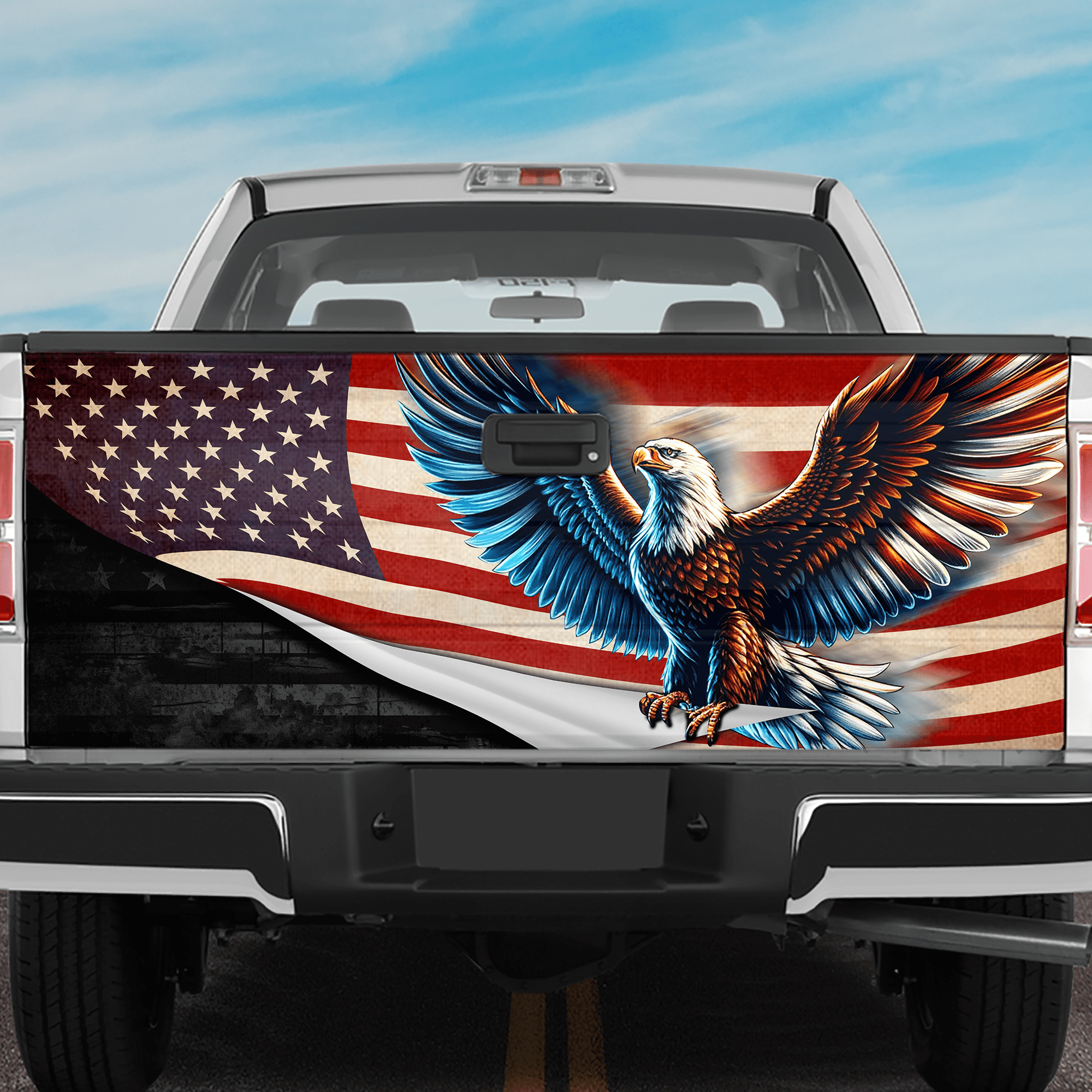 Lotusprinthandmade America Flag Eagle Truck Tailgate Wrap 2 Sizes ...