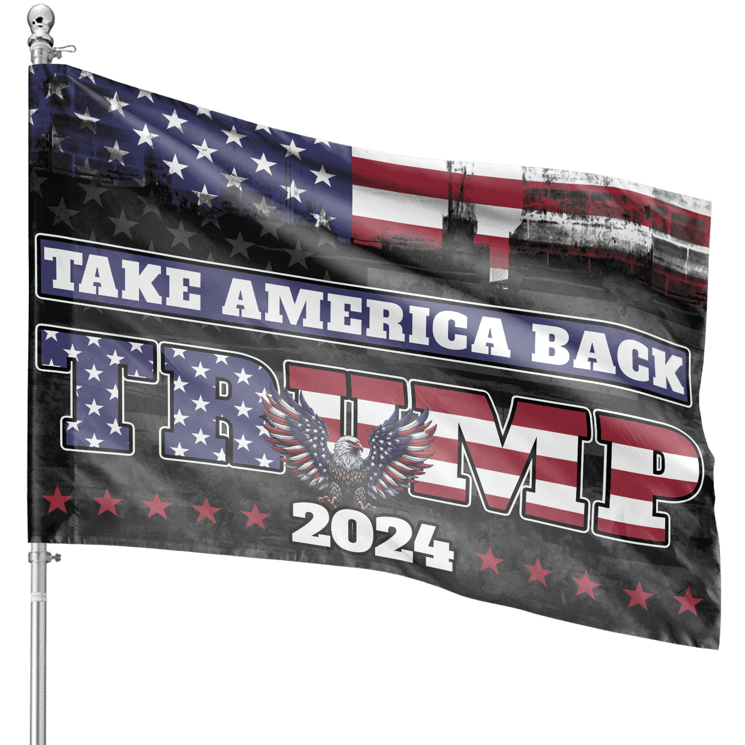 Lotusprinthandmade America Flag Patriotic Eagle Political 2024 100% ...