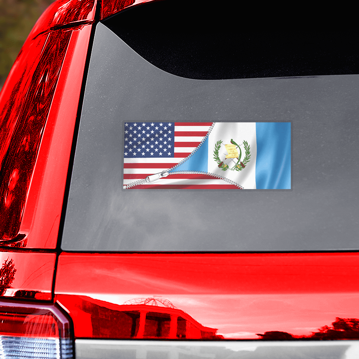 Lotusprinthandmade America & Guatemala Flag Transparent Vinyl Decal 4 ...
