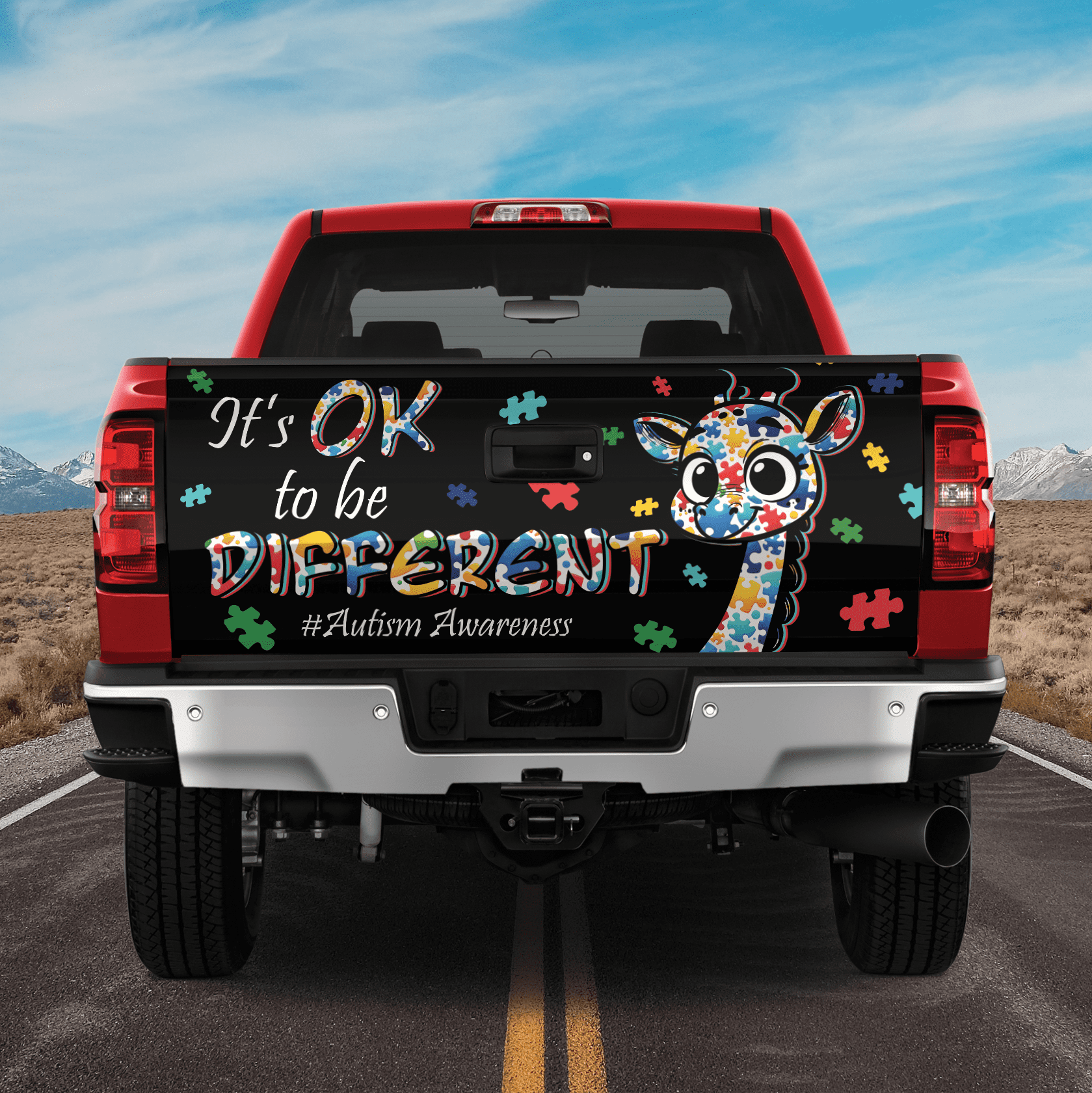 Lotusprinthandmade Autism Awareness Tailgate Wrap 24"x58", Autism ...