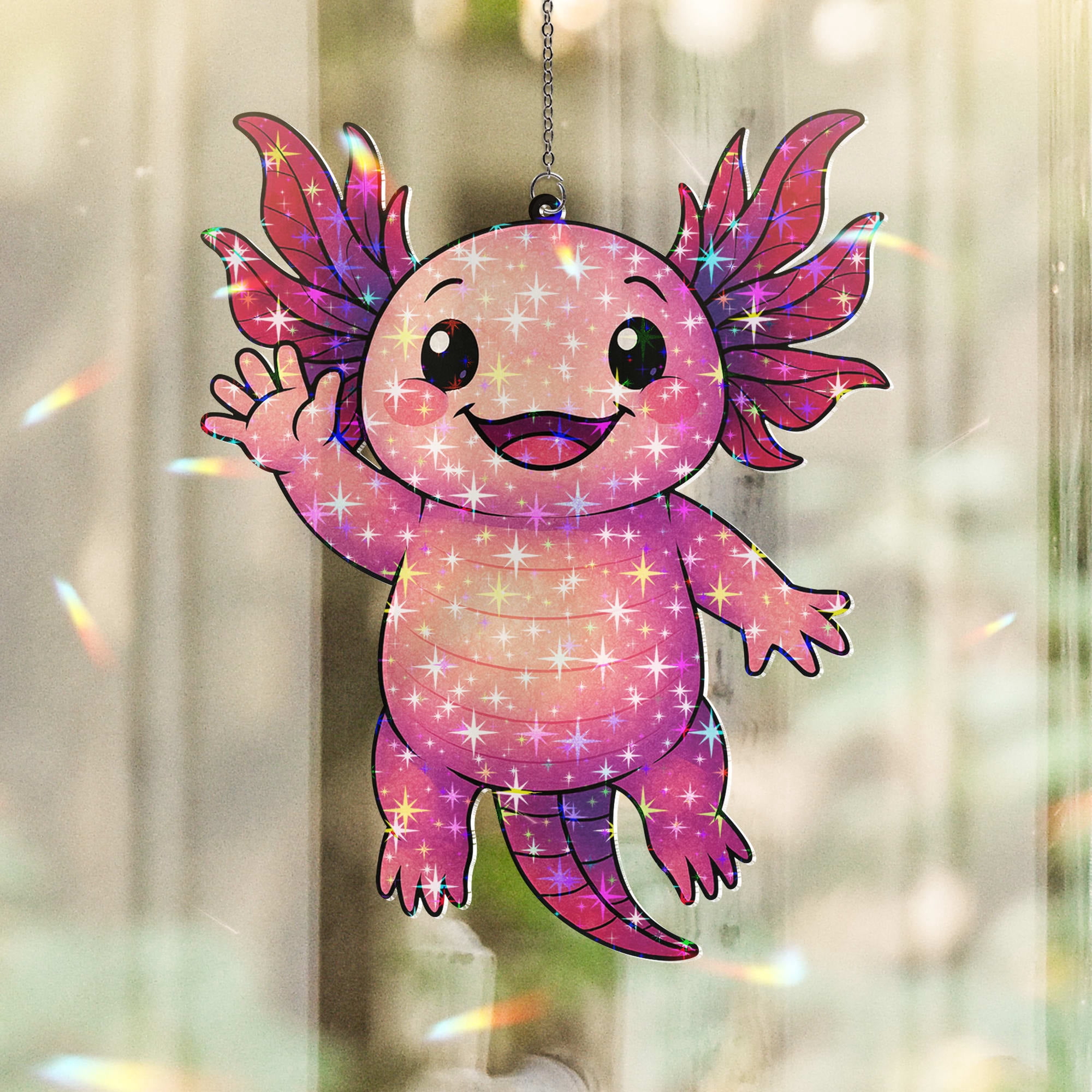 Lotusprinthandmade Axolotl Animal Custom Shape Star Hologram Ornament ...