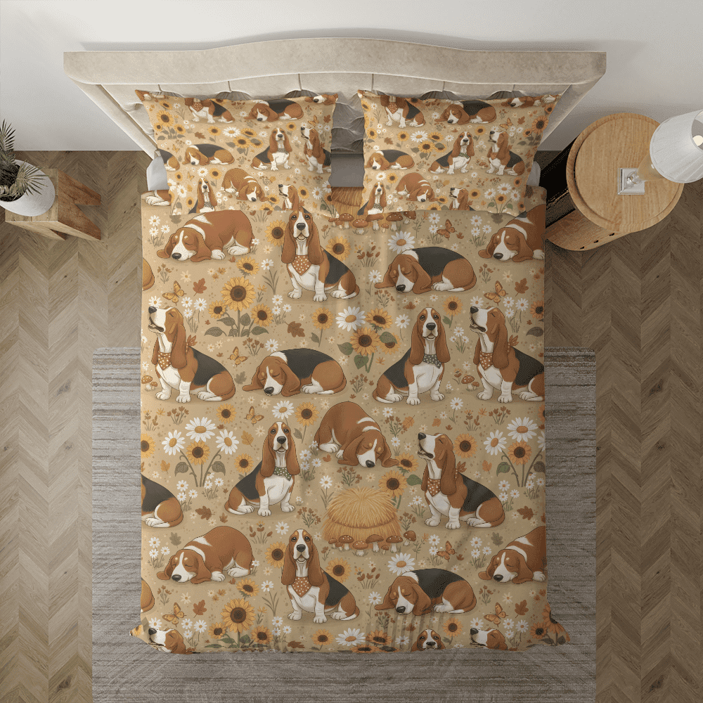 Lotusprinthandmade Basset Hound Bedding Set, Multicolor, 60x80 – Dog ...