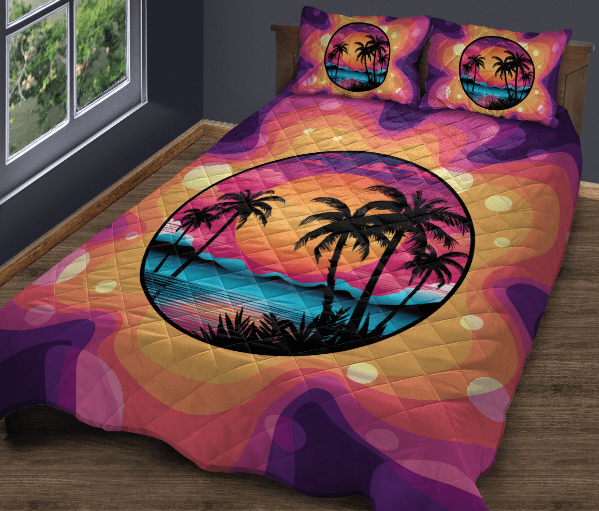 Lotusprinthandmade Beach Quilt Bedding Set (White Binding) 5 Sizes ...