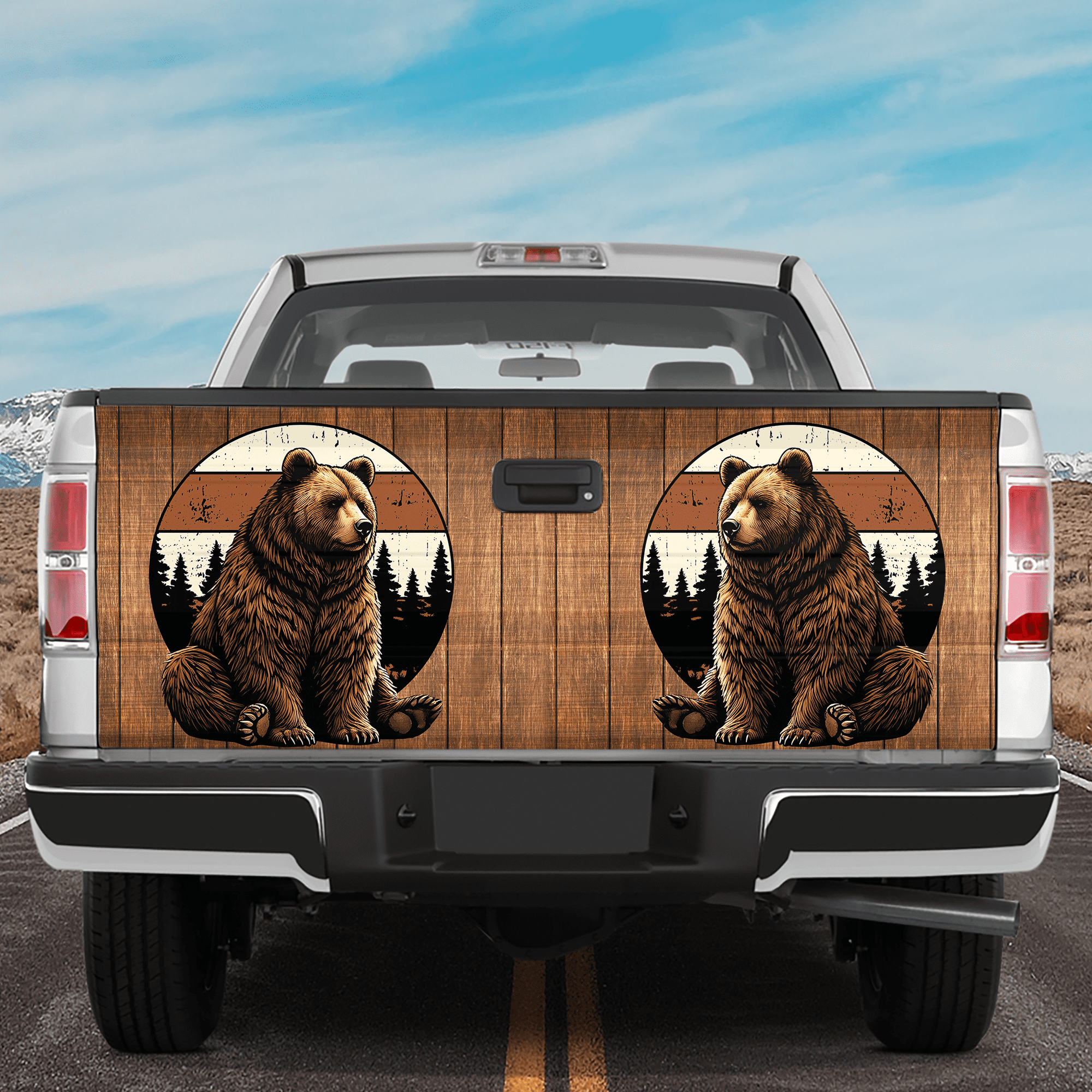 Lotusprinthandmade Bear Lovers Tailgate Wrap 2 Sizes (24"x58"), Bear ...