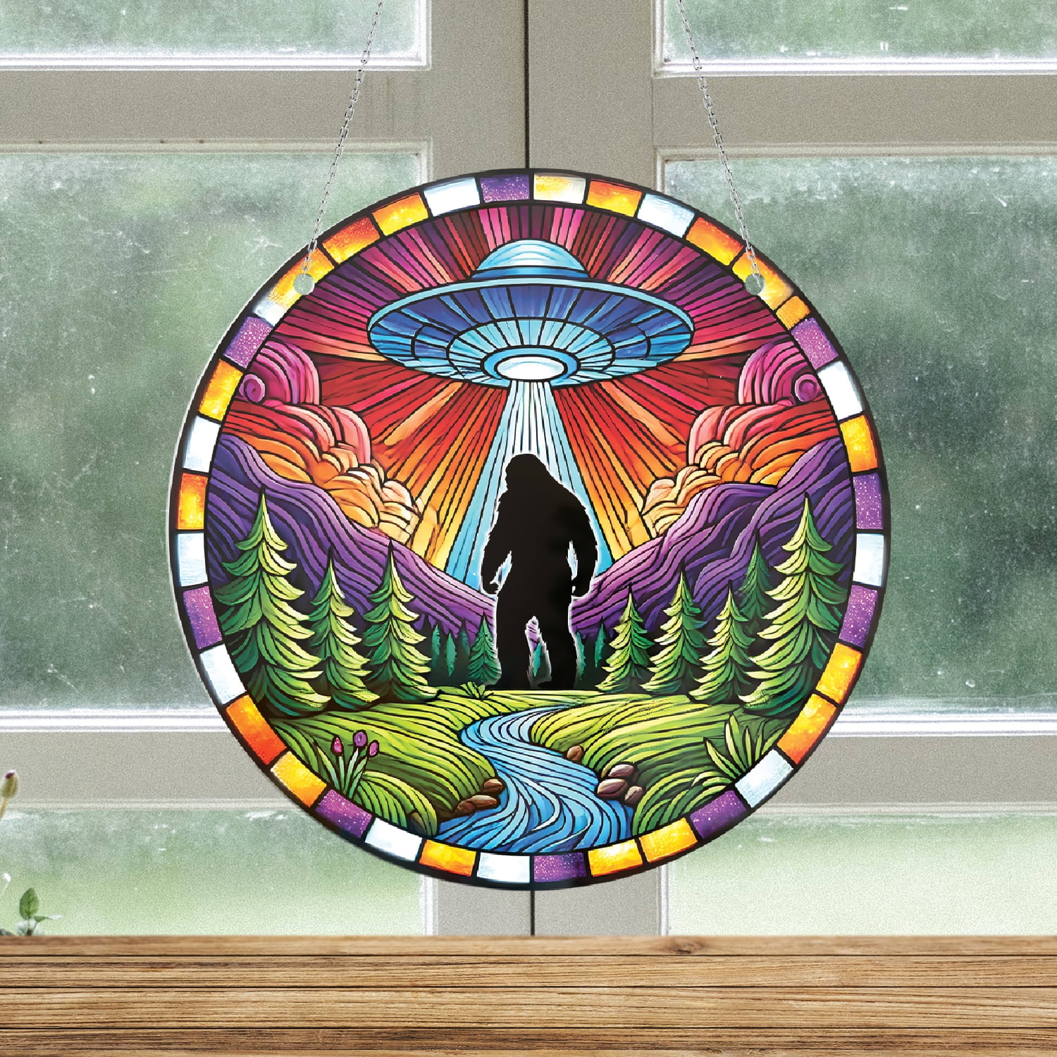 Lotusprinthandmade Bigfoot Custom Shape Window Hanging Acrylic Ornament ...