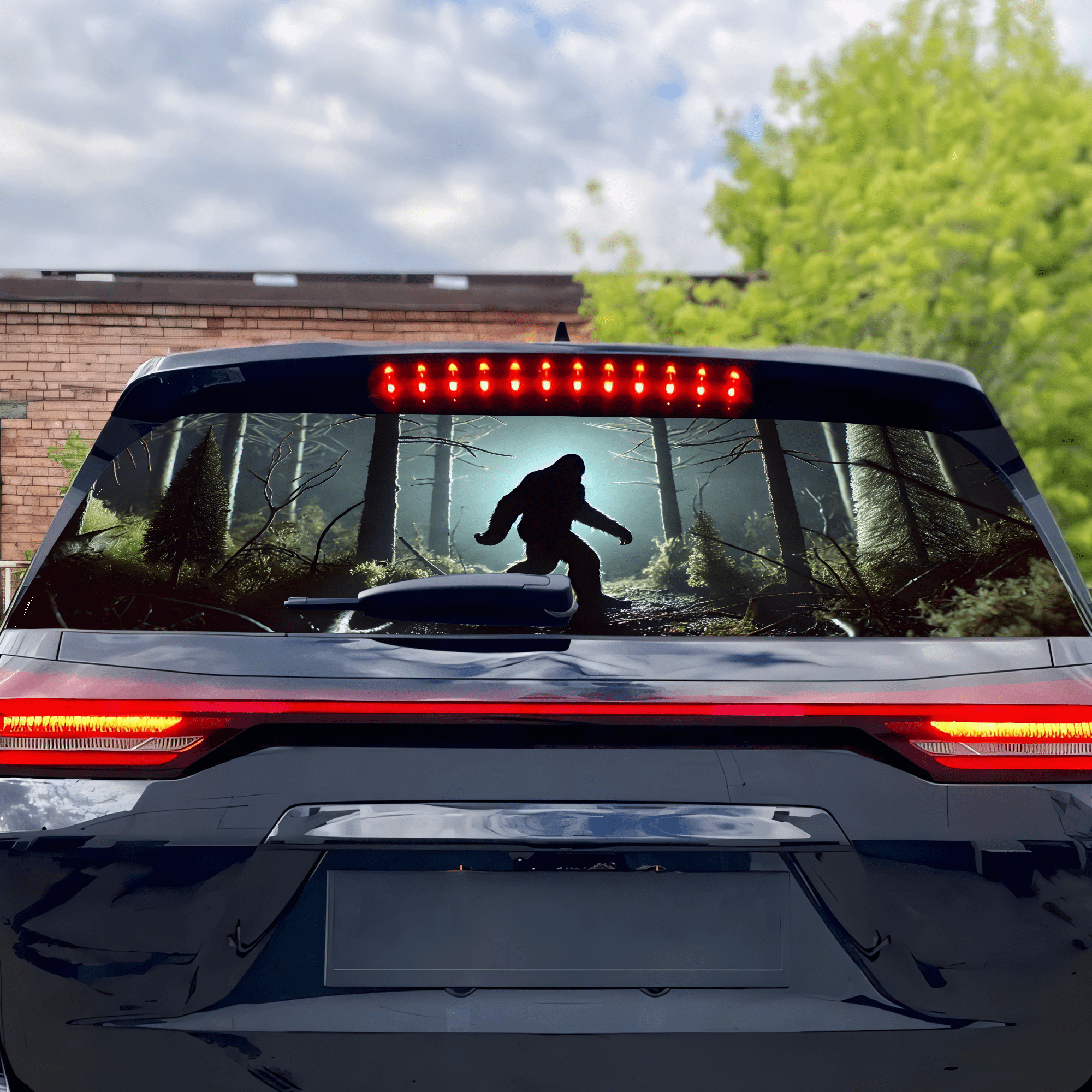 Lotusprinthandmade Bigfoot In The Woods Rear Window Car Decal 3 Sizes ...