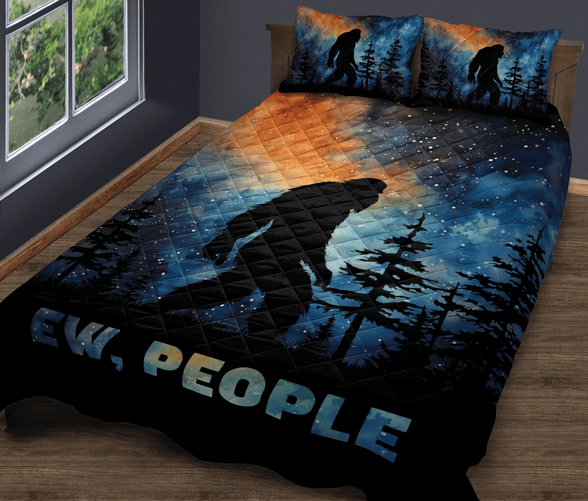 Lotusprinthandmade Bigfoot Lovers Quilt Bedding Set (Fold Hem) 5 Sizes ...