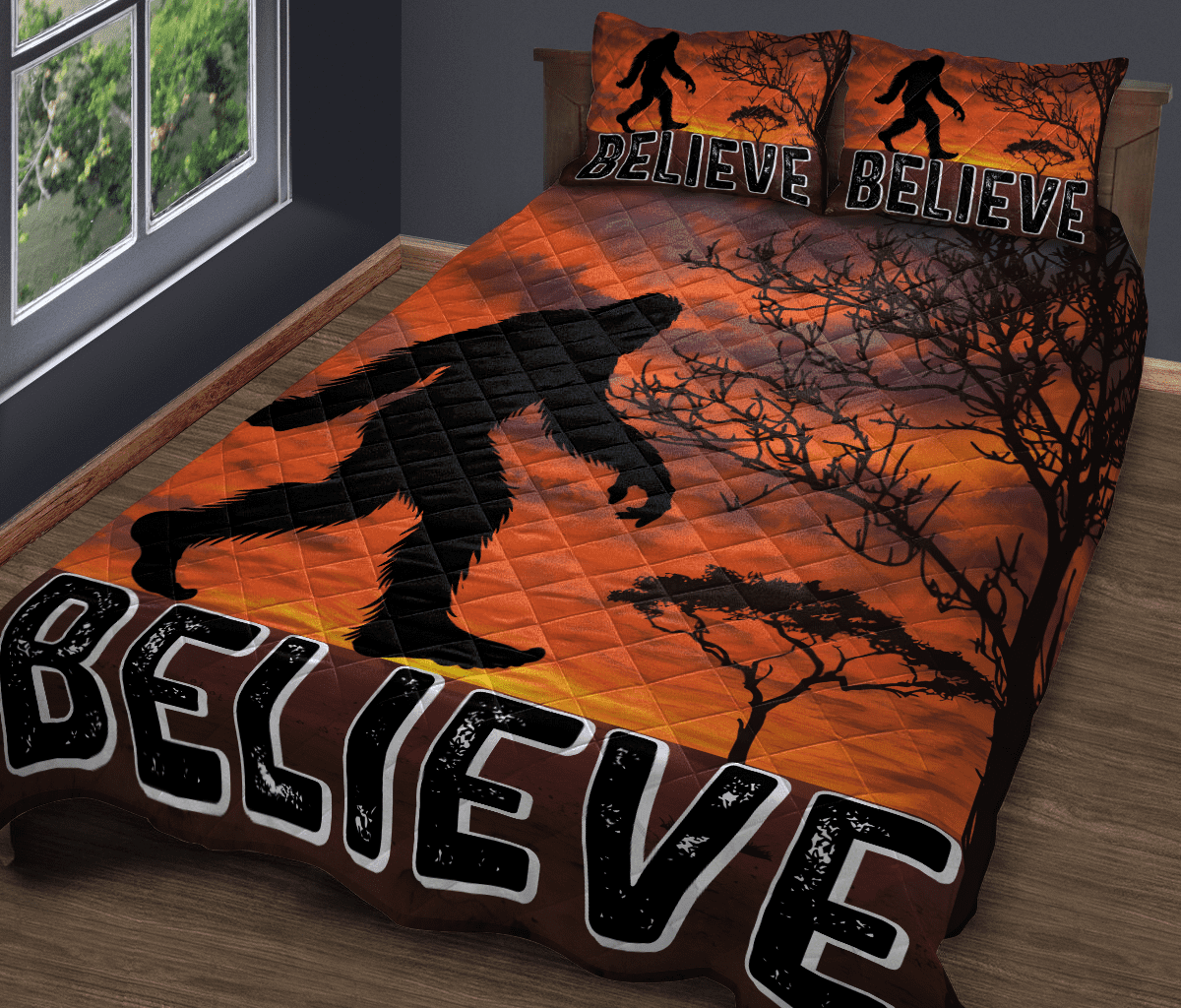 Lotusprinthandmade Bigfoot Quilt Bedding Set (Fold Hem) 5 Sizes (Made ...