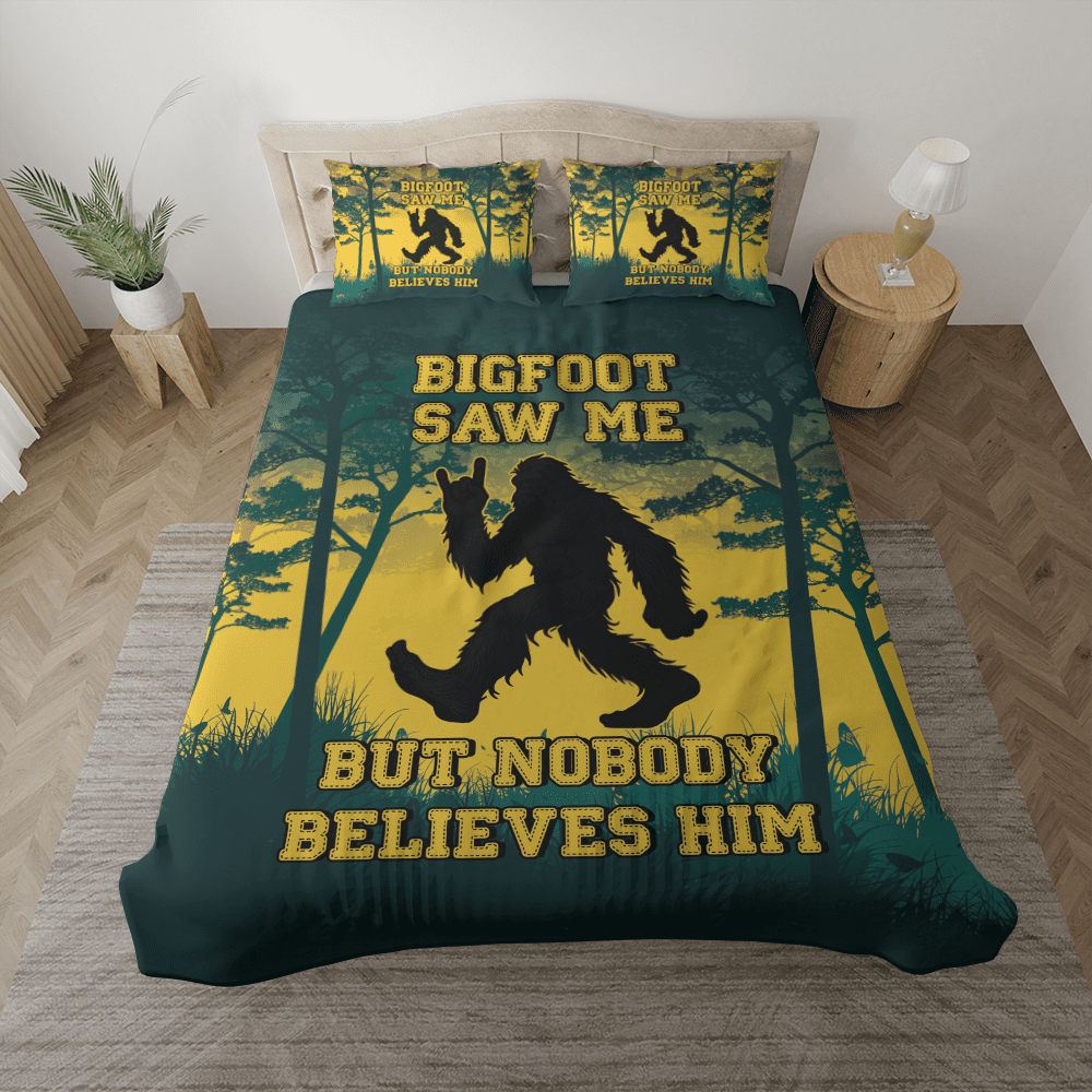 Lotusprinthandmade Bigfoot Saw Me Bedding Set (Made in Vietnam) (60x80 ...