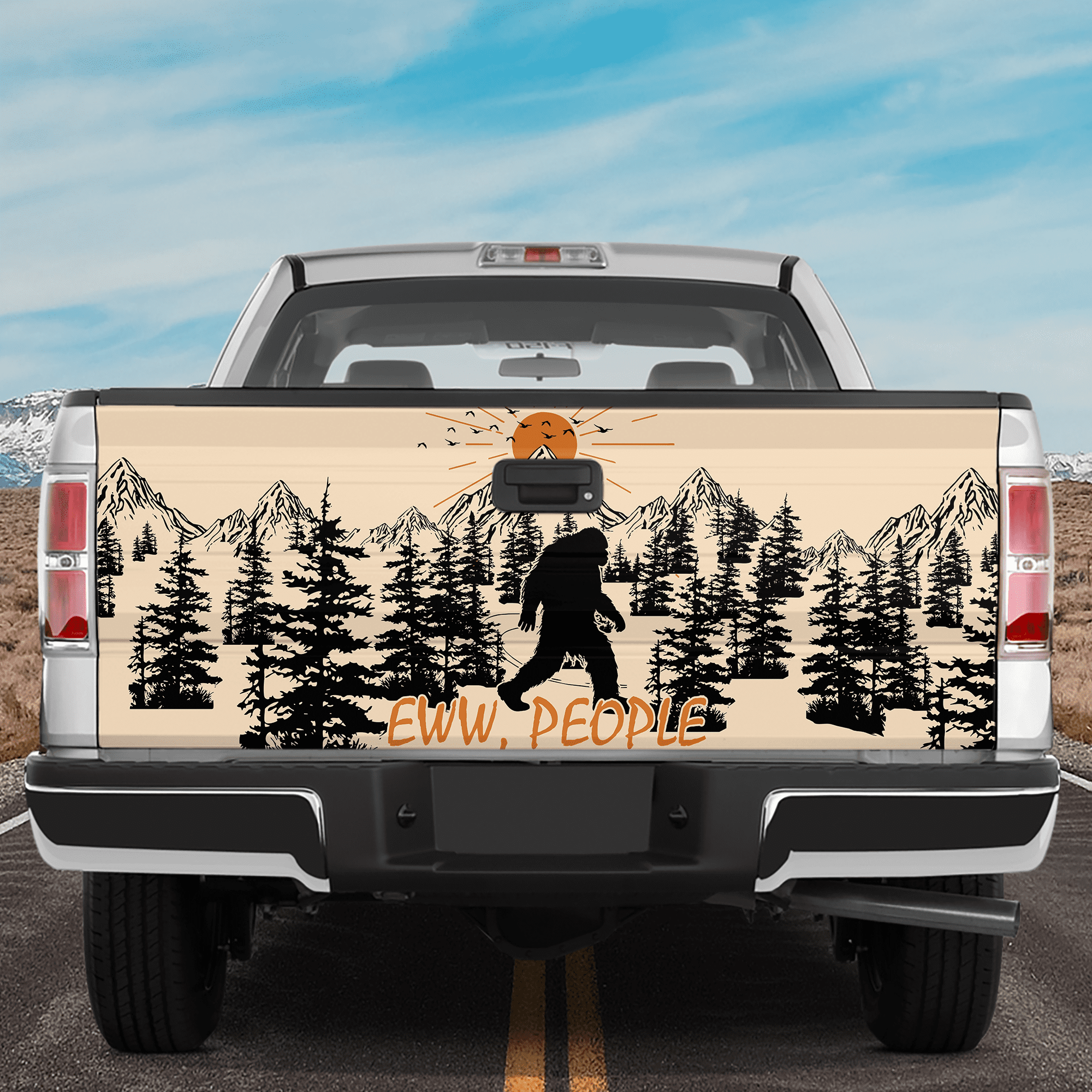 Lotusprinthandmade Bigfoot Tailgate Wrap 2 Sizes (24"x58"), bigfoot ...