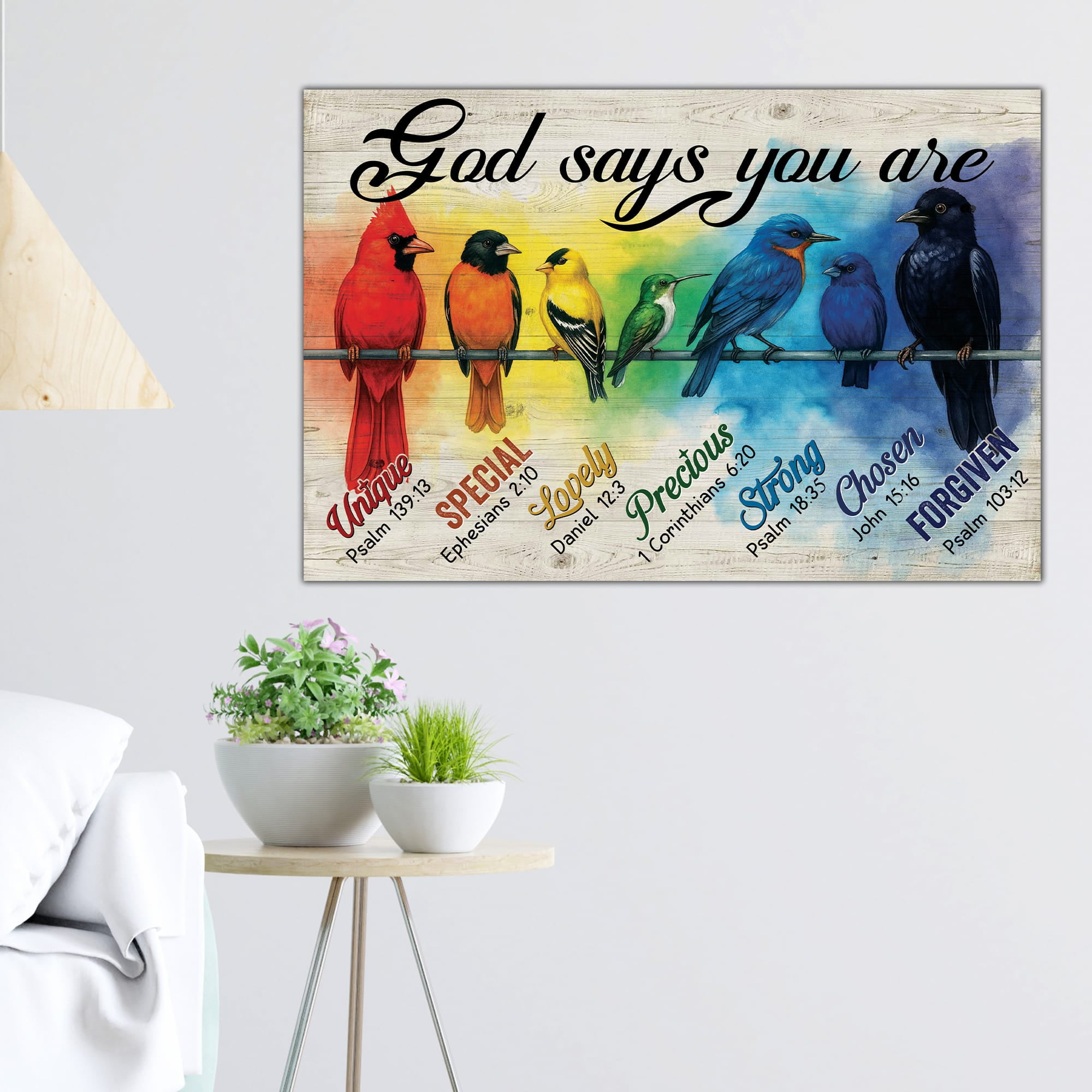 Lotusprinthandmade Birds With Christian Faith Poster 24" x 24 ...