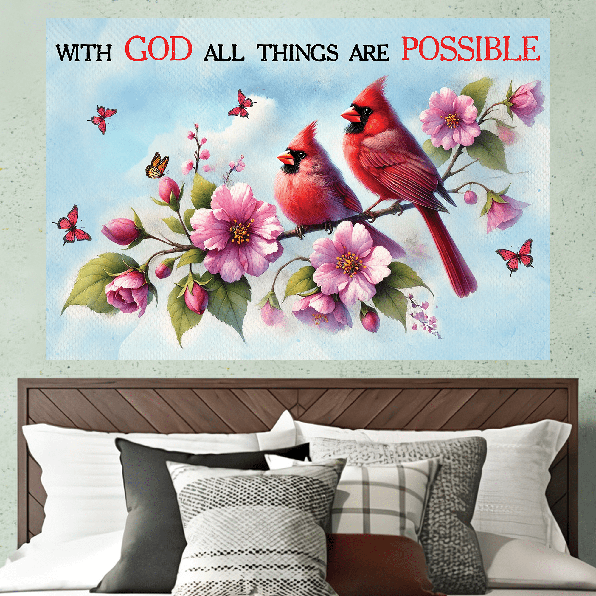 Lotusprinthandmade Birds With God Religious Poster 32" x 48", god ...