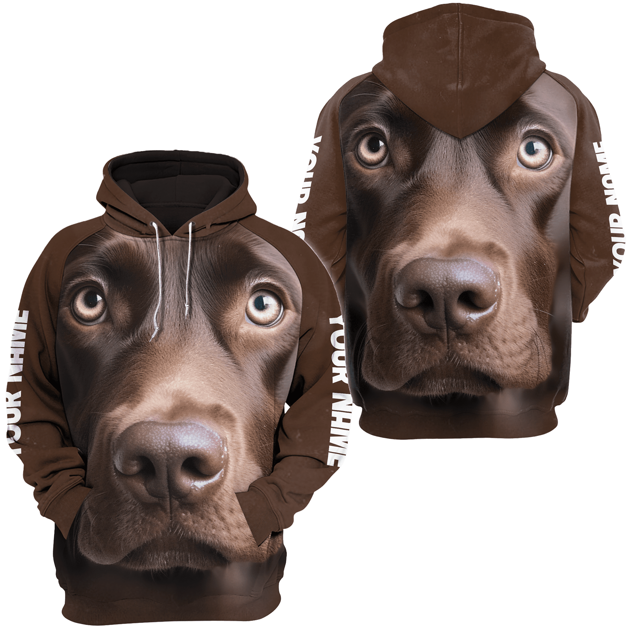 Lotusprinthandmade Chocolate Lab Hoodie 3D (Lightweight) S-5XL ...