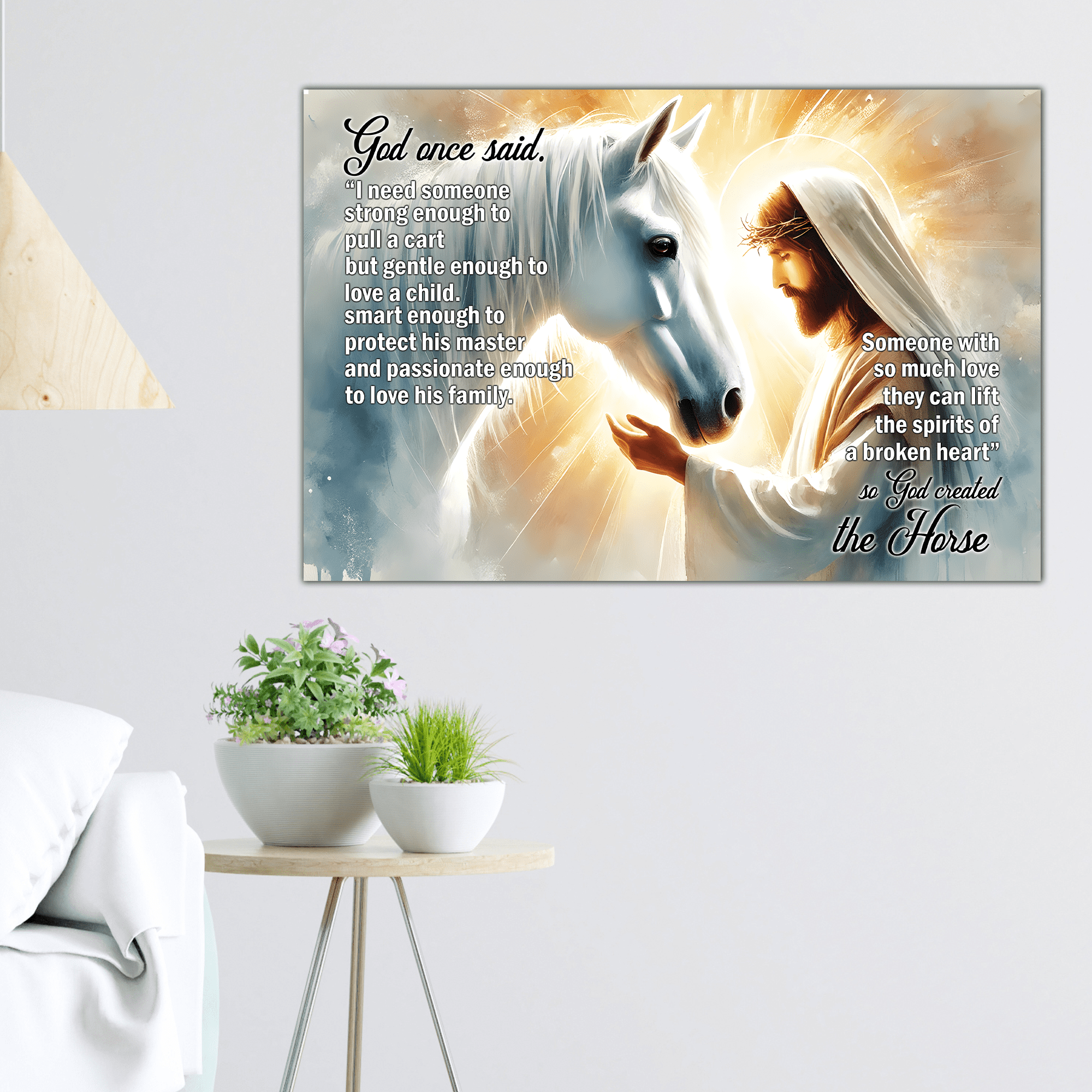 Lotusprinthandmade Christian God Jesus And The Horse Poster 32" x 48 ...