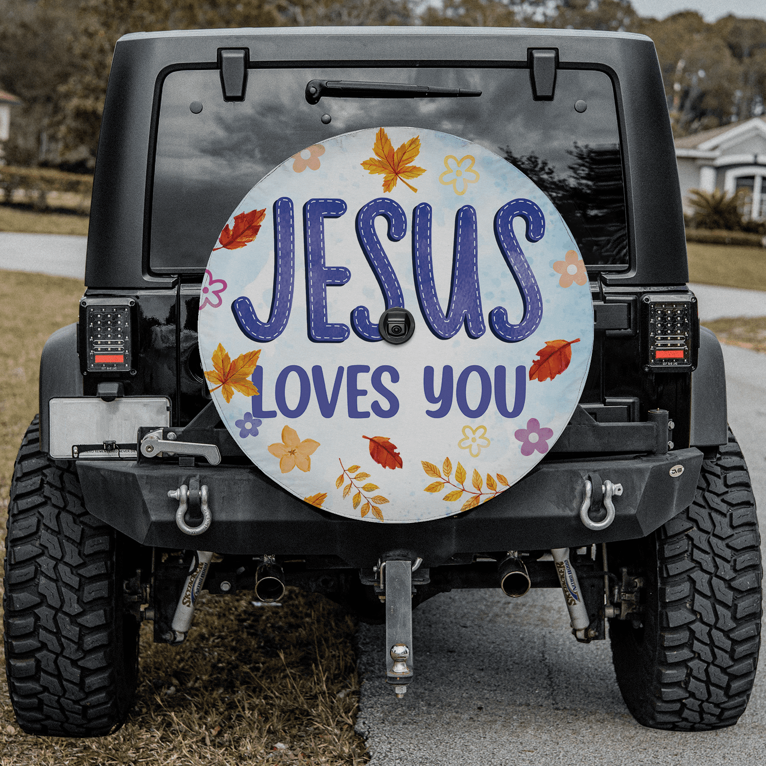 Lotusprinthandmade Christian Jesus Loves You Spare Tire Cover With ...