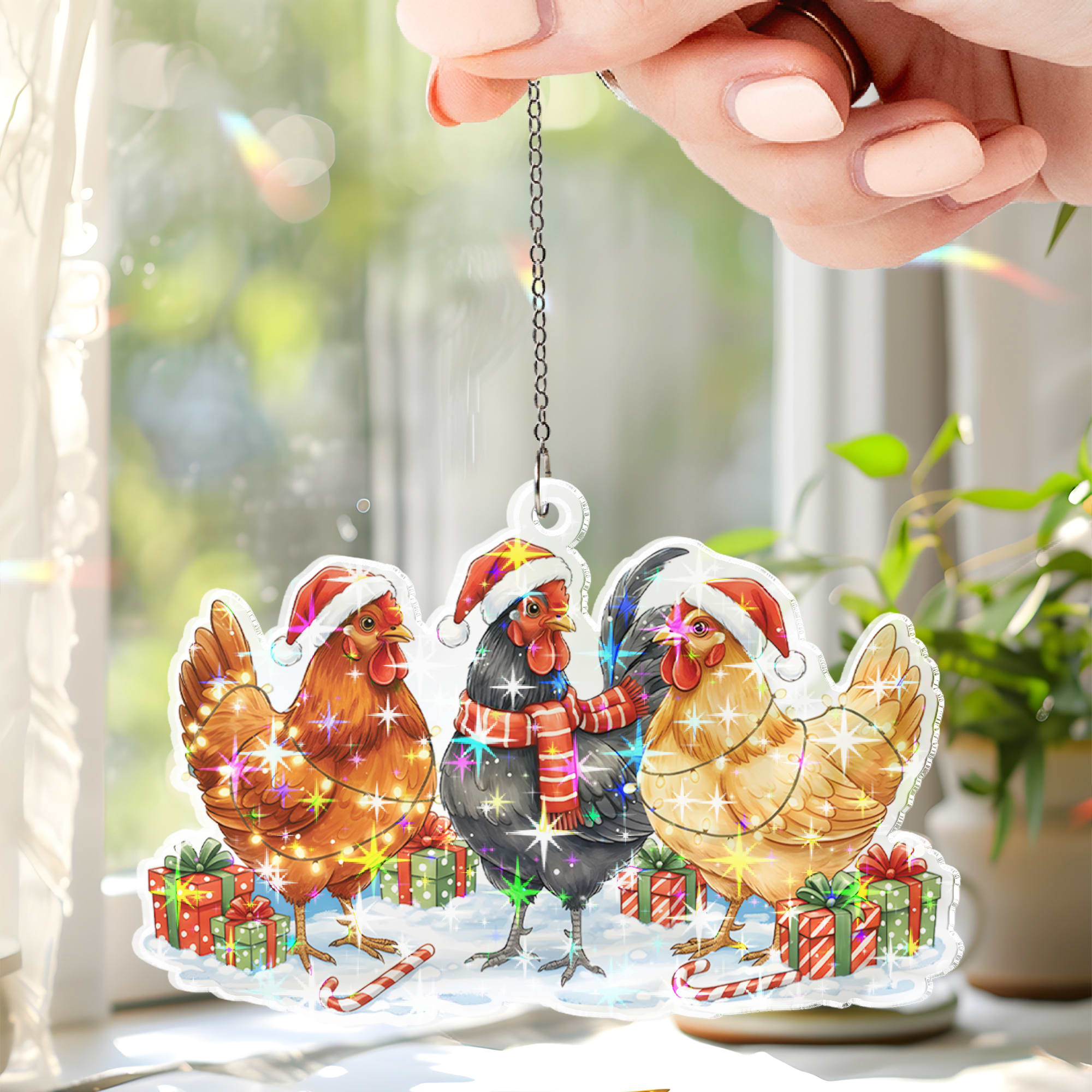 Lotusprinthandmade Christmas Chicken Custom Shape Star Hologram ...