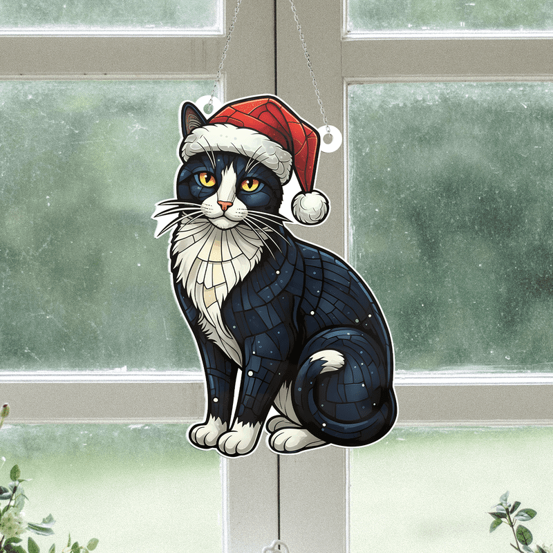Lotusprinthandmade Christmas Gift Cat Lovers Custom Shape Window ...