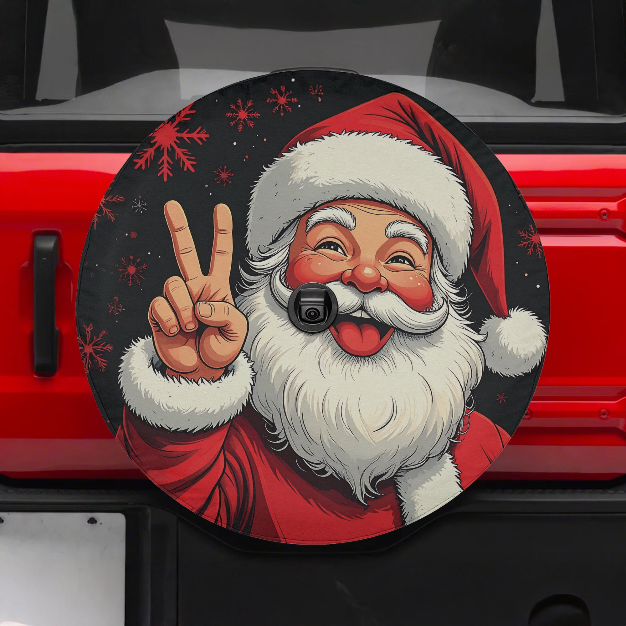 Lotusprinthandmade Christmas Santa Clause Spare Tire Cover With Backup ...
