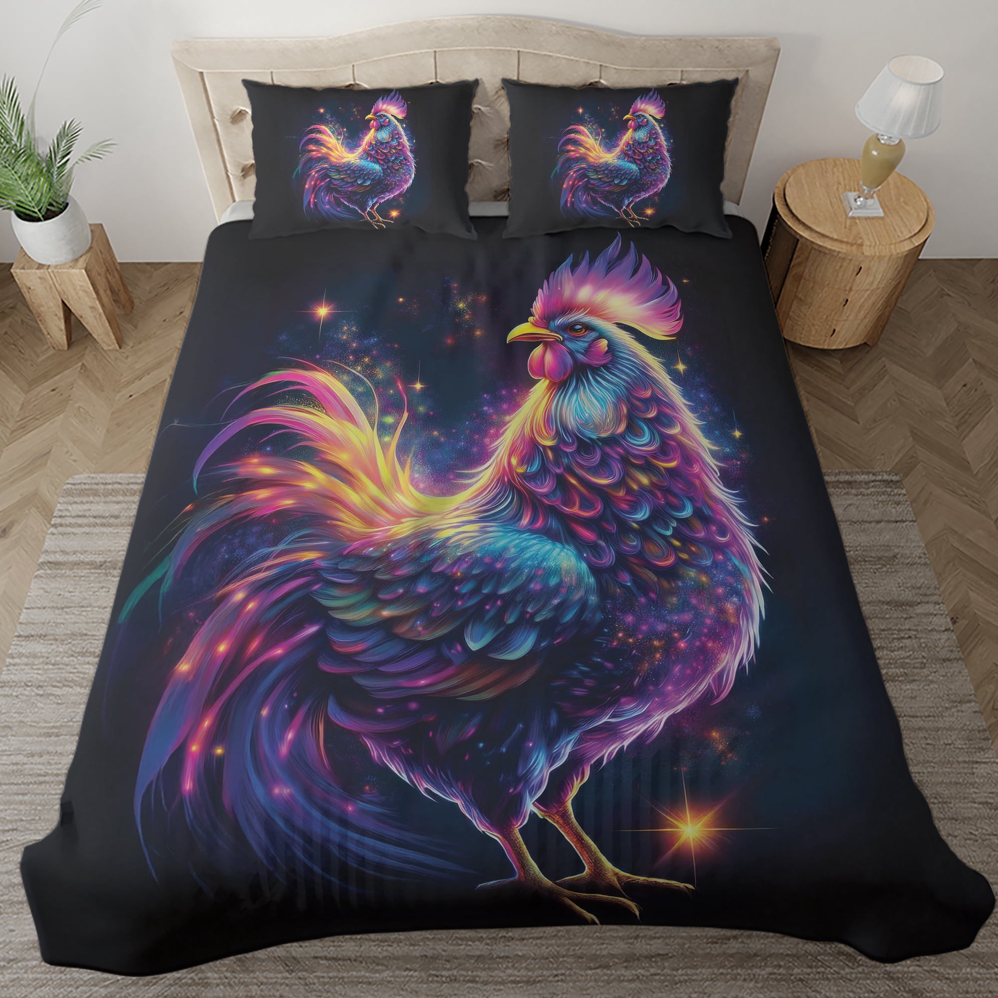 Lotusprinthandmade Colorful Chicken Bedding Set (Made in Vietnam ...
