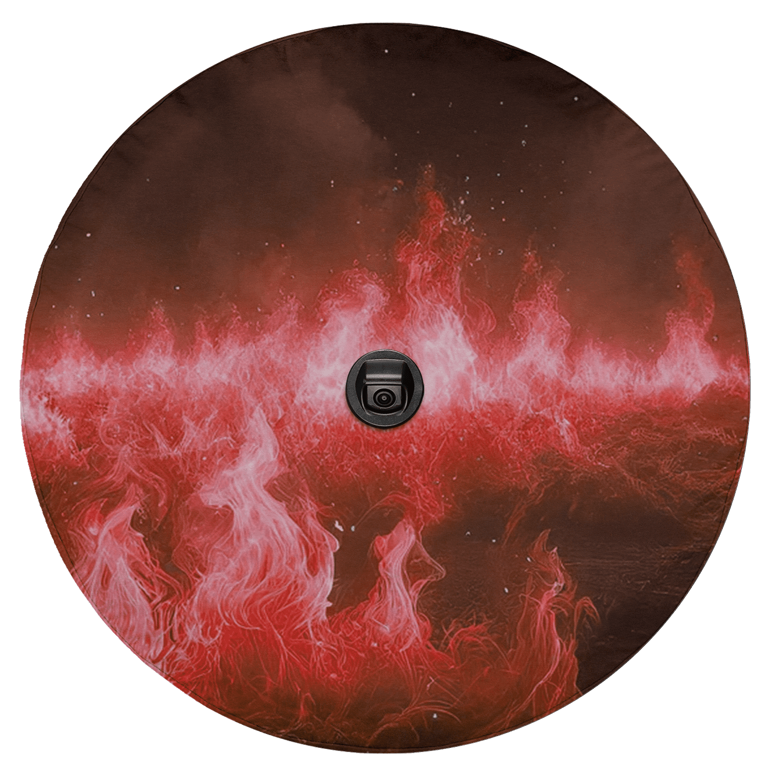 Lotusprinthandmade Colorful Fire Spare Tire Cover With Backup Camera ...