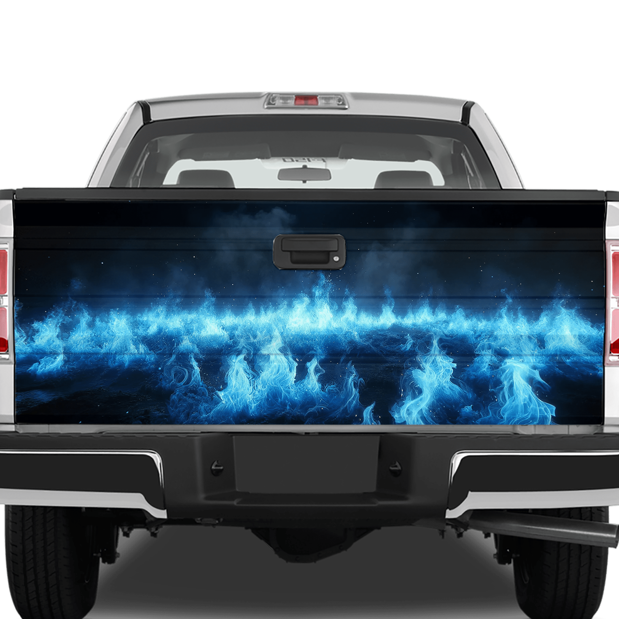 Lotusprinthandmade Colorful Fire Tailgate Wrap 2 Sizes, fire tailgate ...