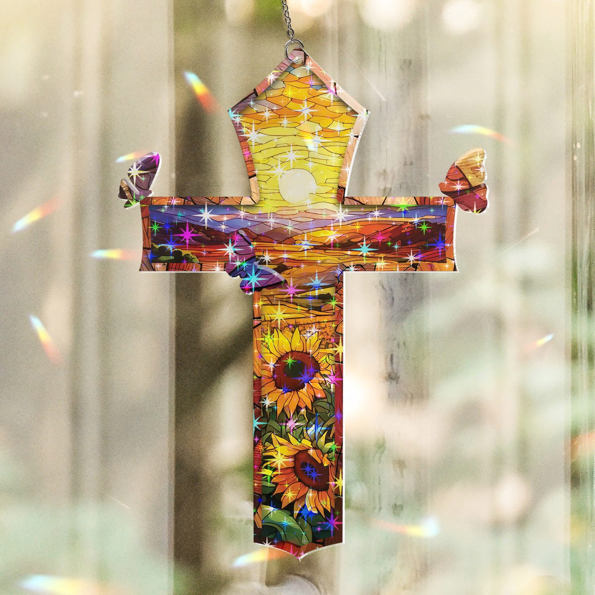 Lotusprinthandmade Colorful Floral Christian Jesus Custom Shape Star ...