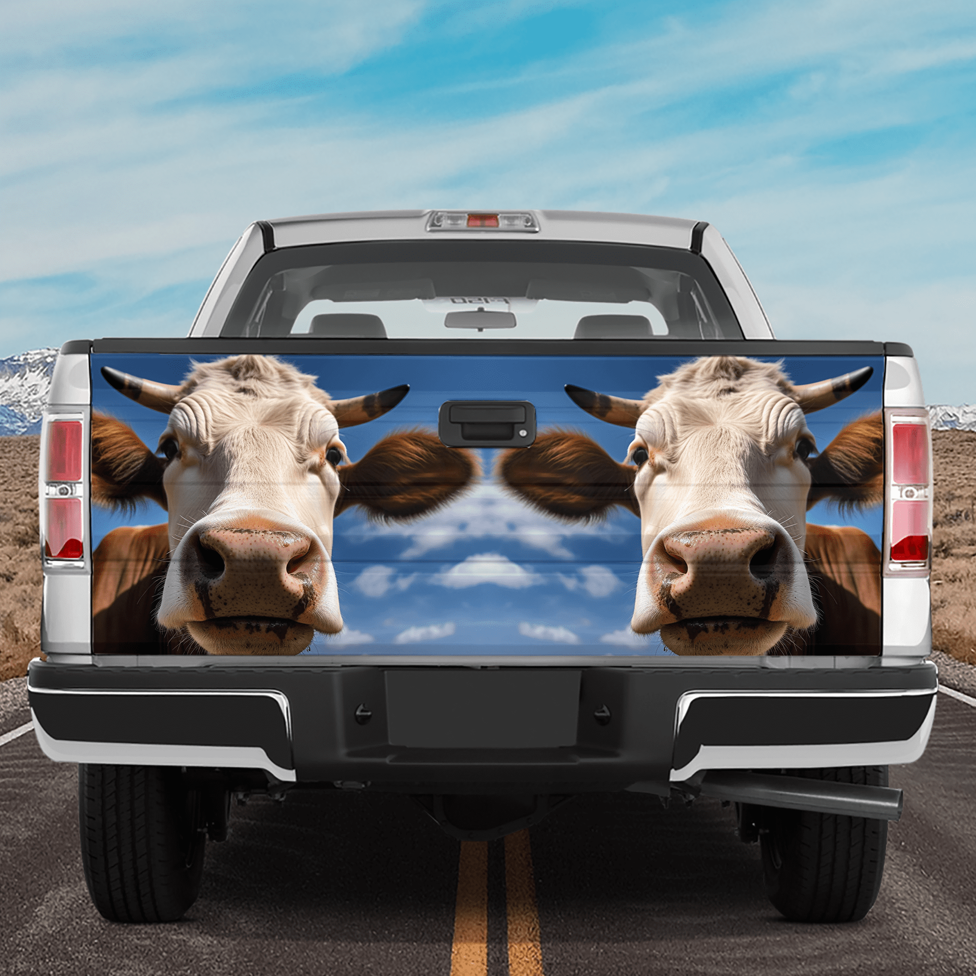 Lotusprinthandmade Cow Lovers Tailgate Wrap 26"x66", Cattle Lovers ...