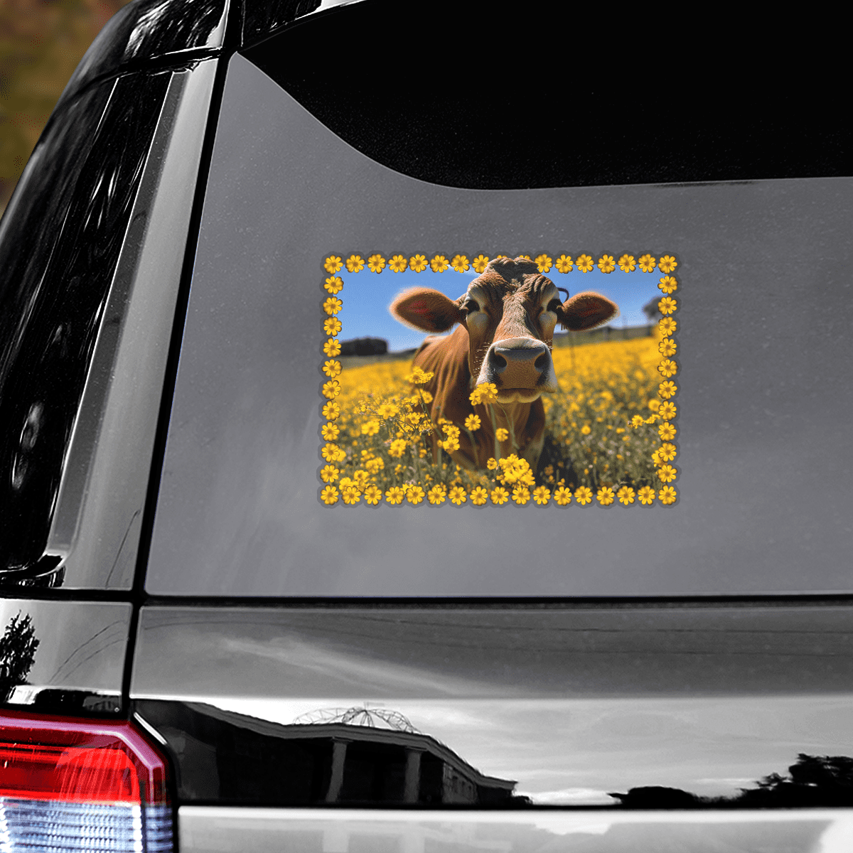 Lotusprinthandmade Cow Lovers Transparent Vinyl Decal 14x14 Inches, Cow ...