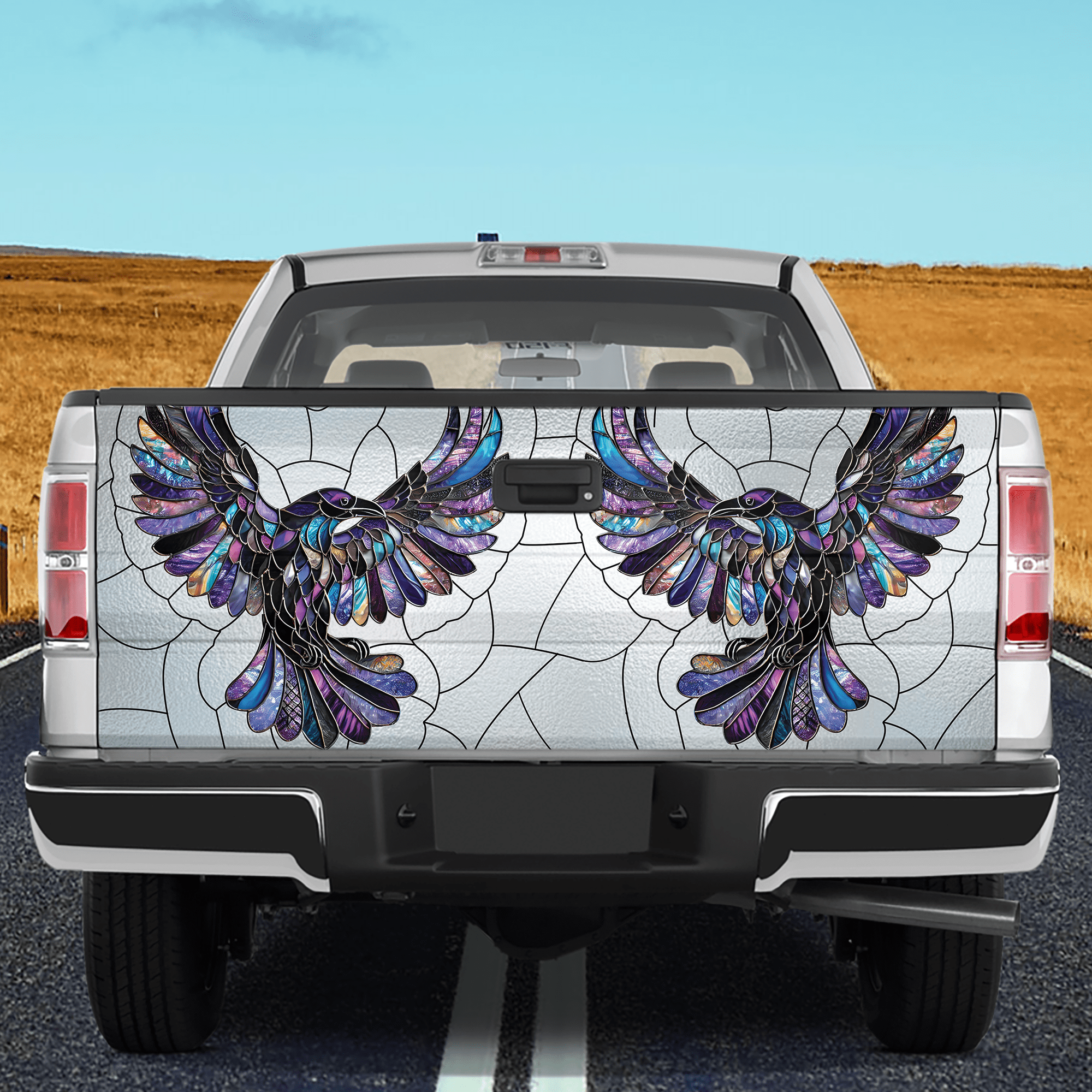 Lotusprinthandmade Crow Bird Tailgate Wrap 2 Sizes (26"x66"), crow bird ...