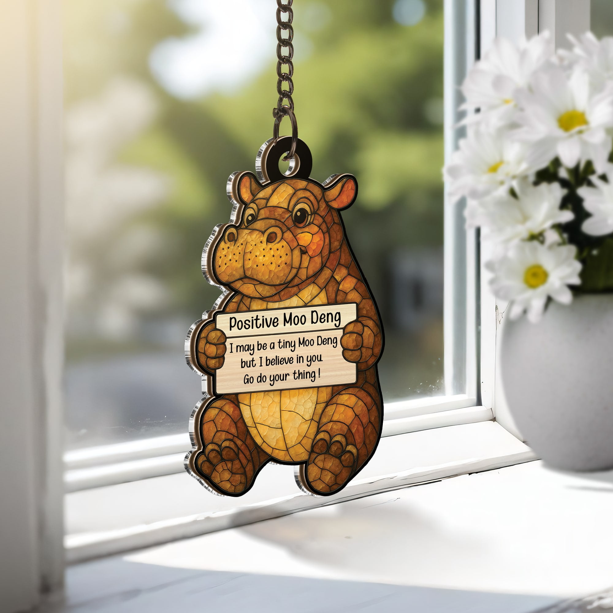 Lotusprinthandmade Cute Baby Hippo Custom Shape Window Hanging ...