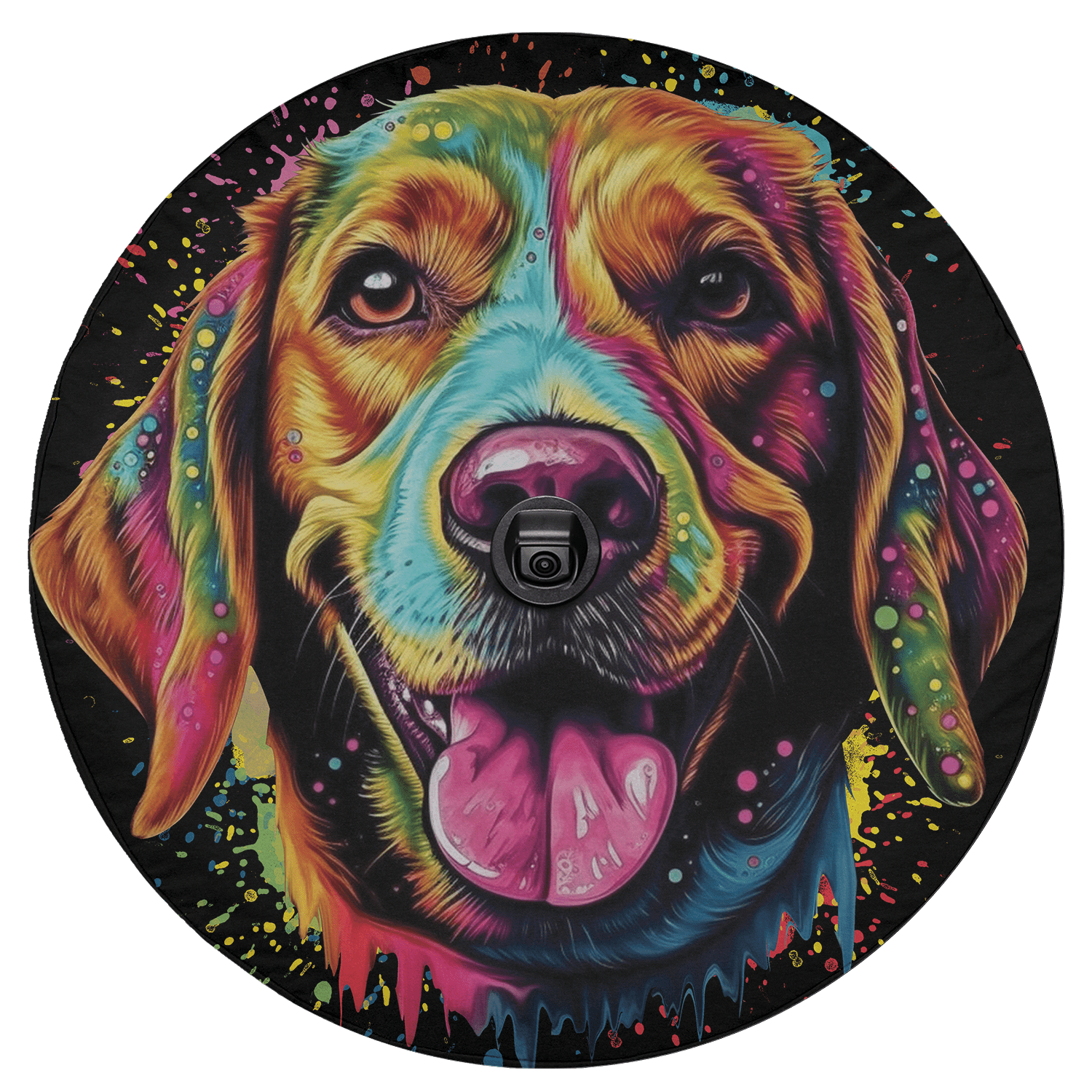 Lotusprinthandmade Cute Beagle Funny Colorful Art Spare Tire Cover With ...
