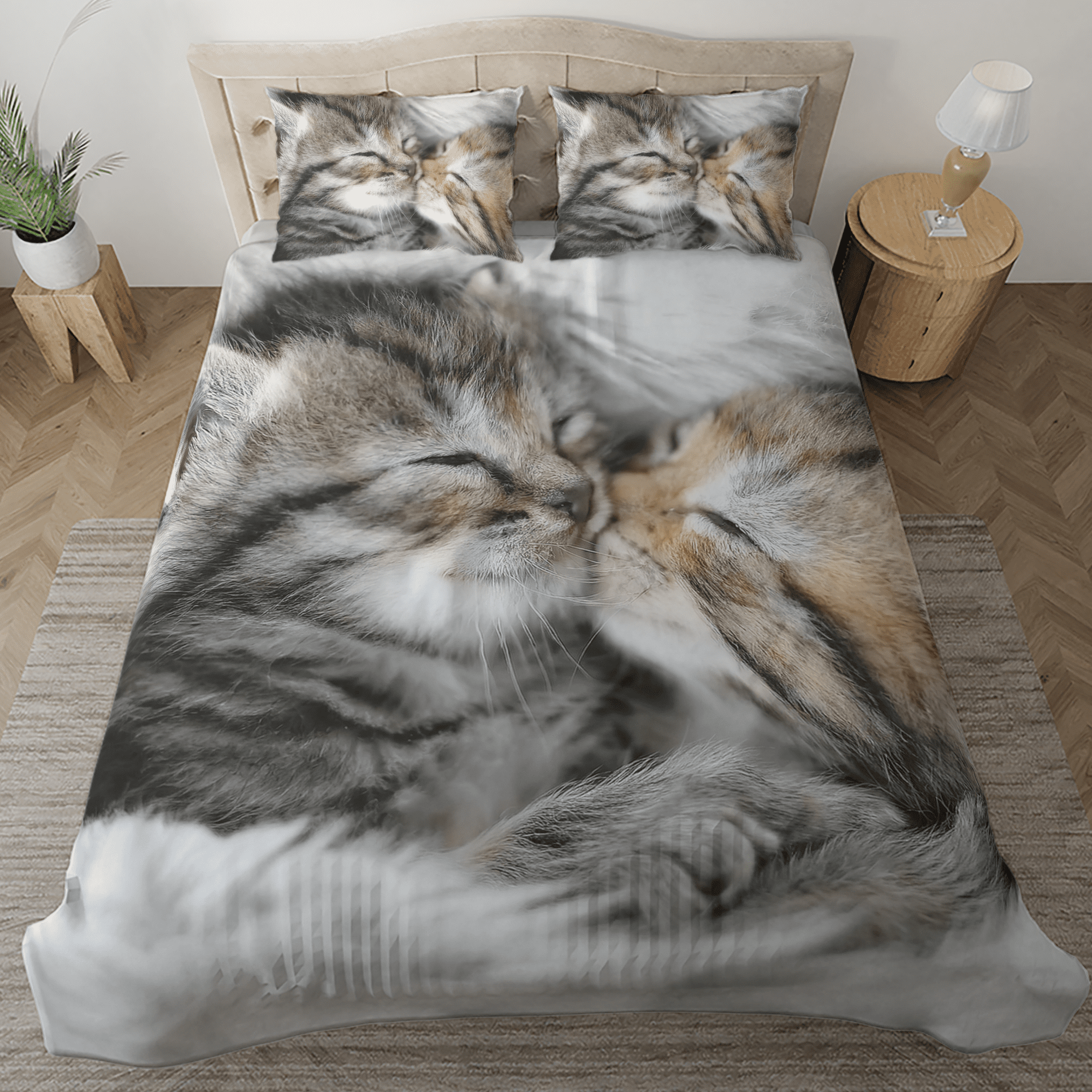 Lotusprinthandmade Cute Kitten Bedding Set (Made in Vietnam) (78x88 ...